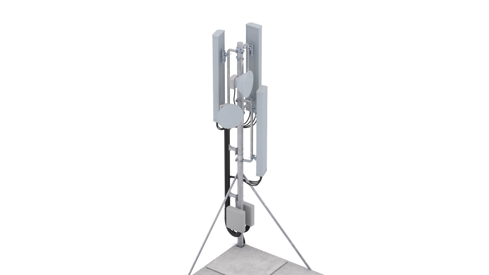 Rooftop Cell Phone Tower 3 - 3D Model by ALPHA3DST