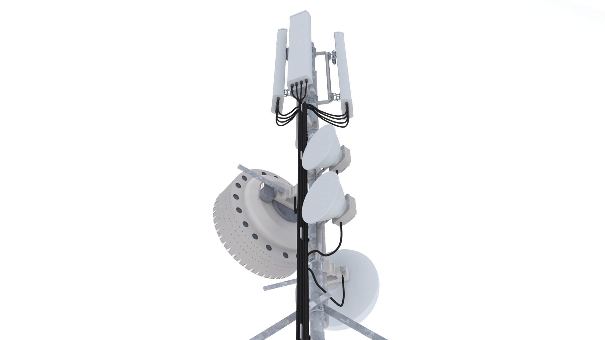 Rooftop Cell Phone Tower 4 - 3D Model by ALPHA3DST