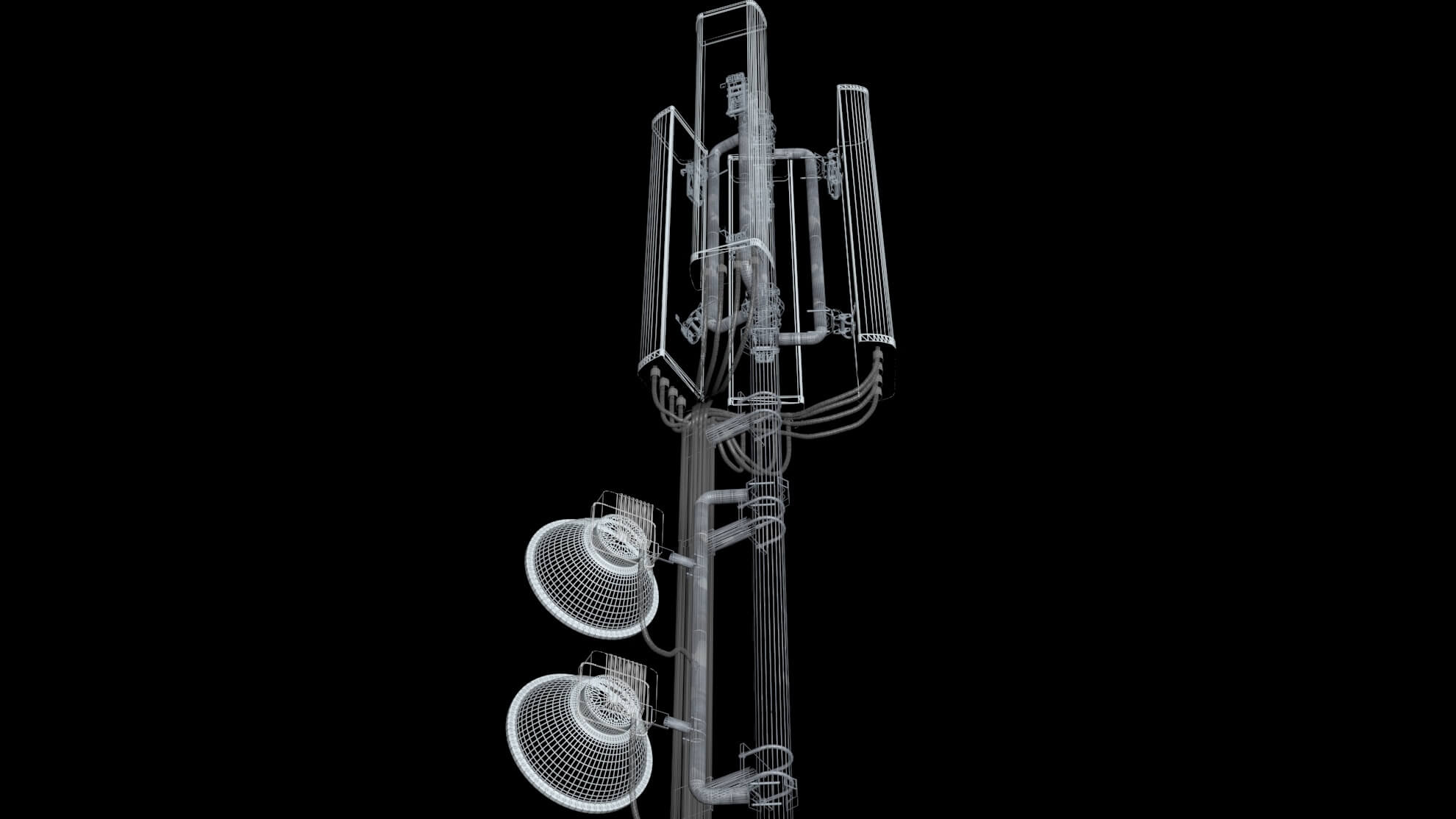 Rooftop Cell Phone Tower 5 - 3D Model by ALPHA3DST