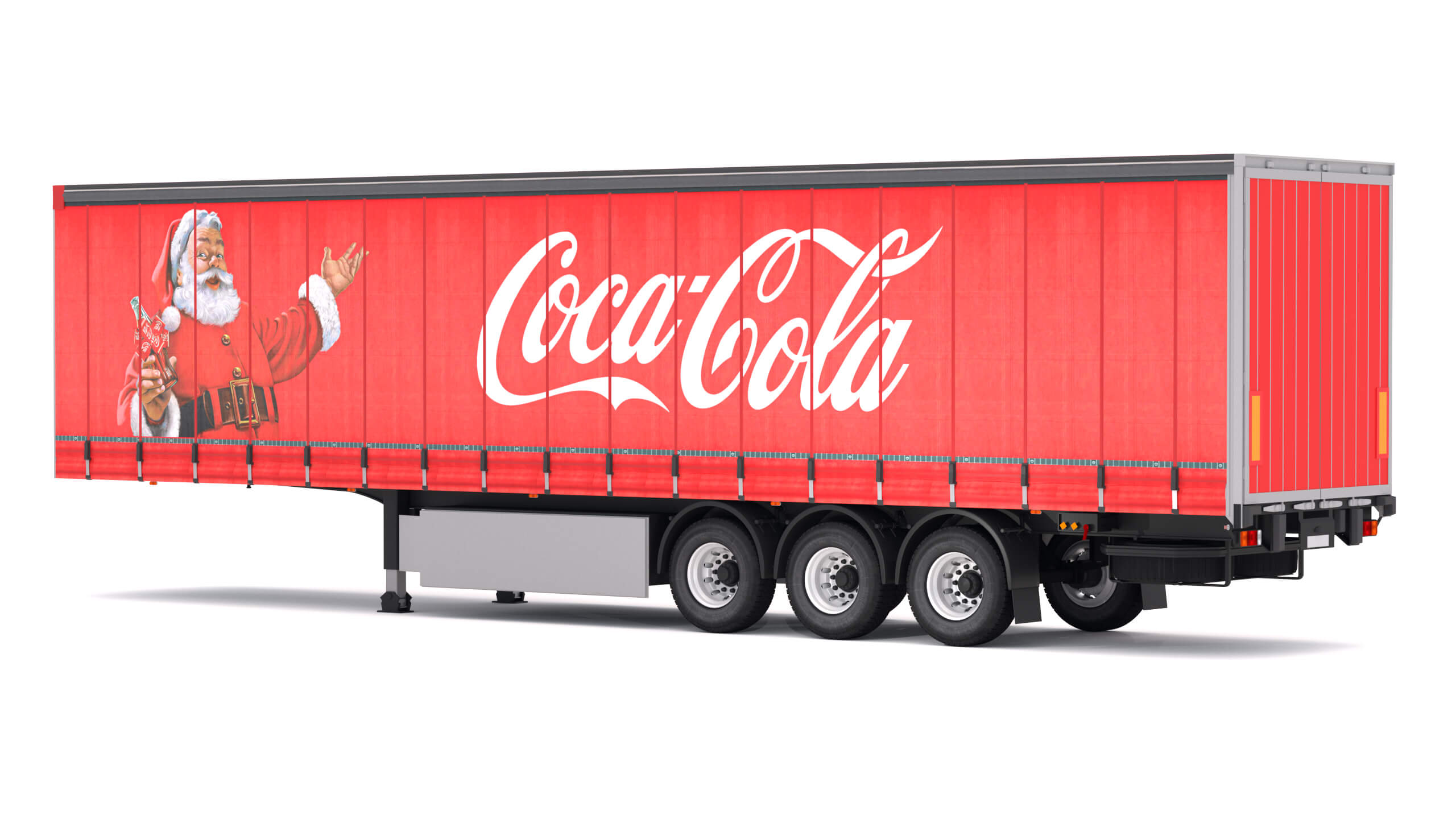 Semi Trailer Coca-Cola Curtainsider 3D Model by ALPHA3DST