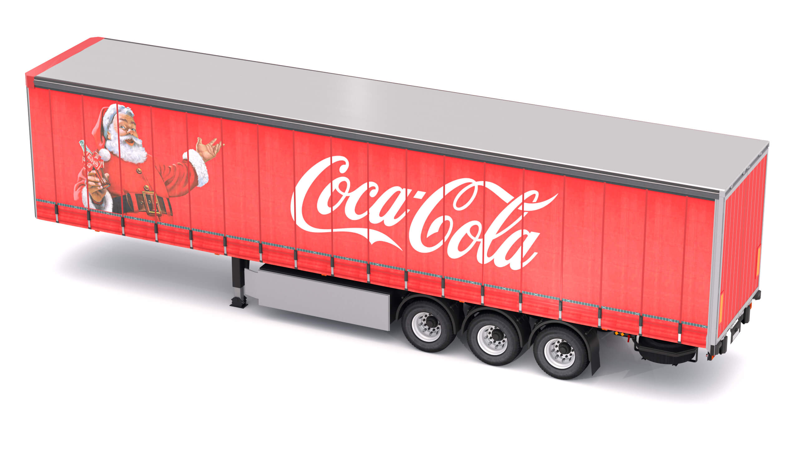 Semi Trailer Coca-Cola Curtainsider 3D Model by ALPHA3DST