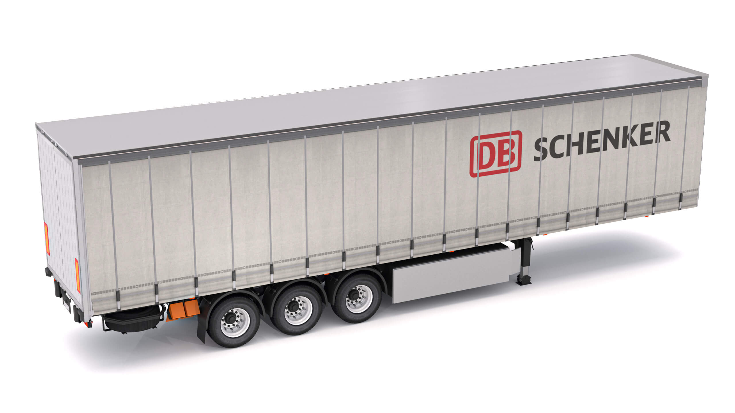 Semi Trailer Curtainsider DB Schenker - 3D Model by ALPHA3DST
