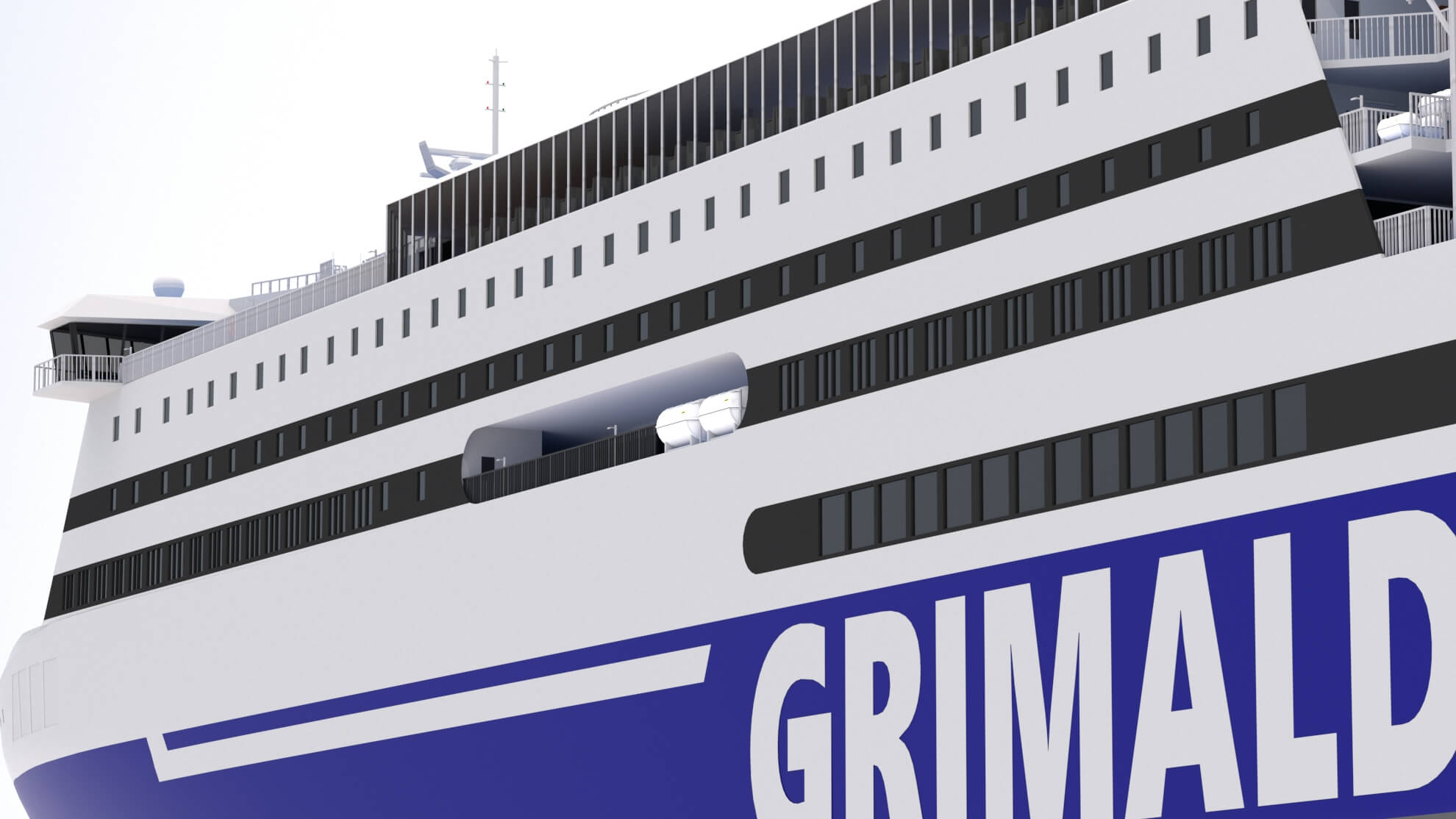 Ship Cruise Ausonia - Grimaldi Lines 3D Model by ALPHA3DST