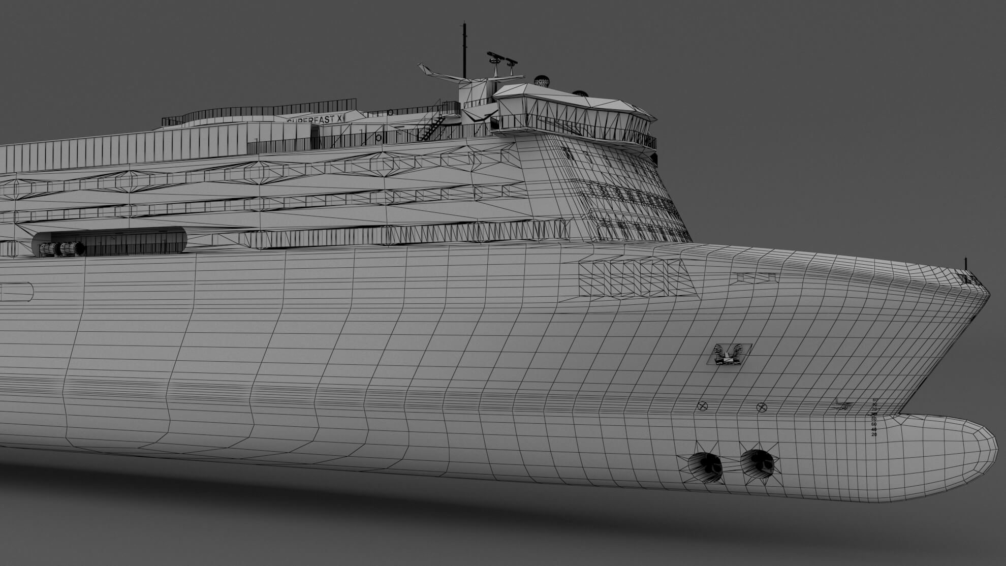 Ship Cruise Ausonia - Grimaldi Lines 3D Model by ALPHA3DST