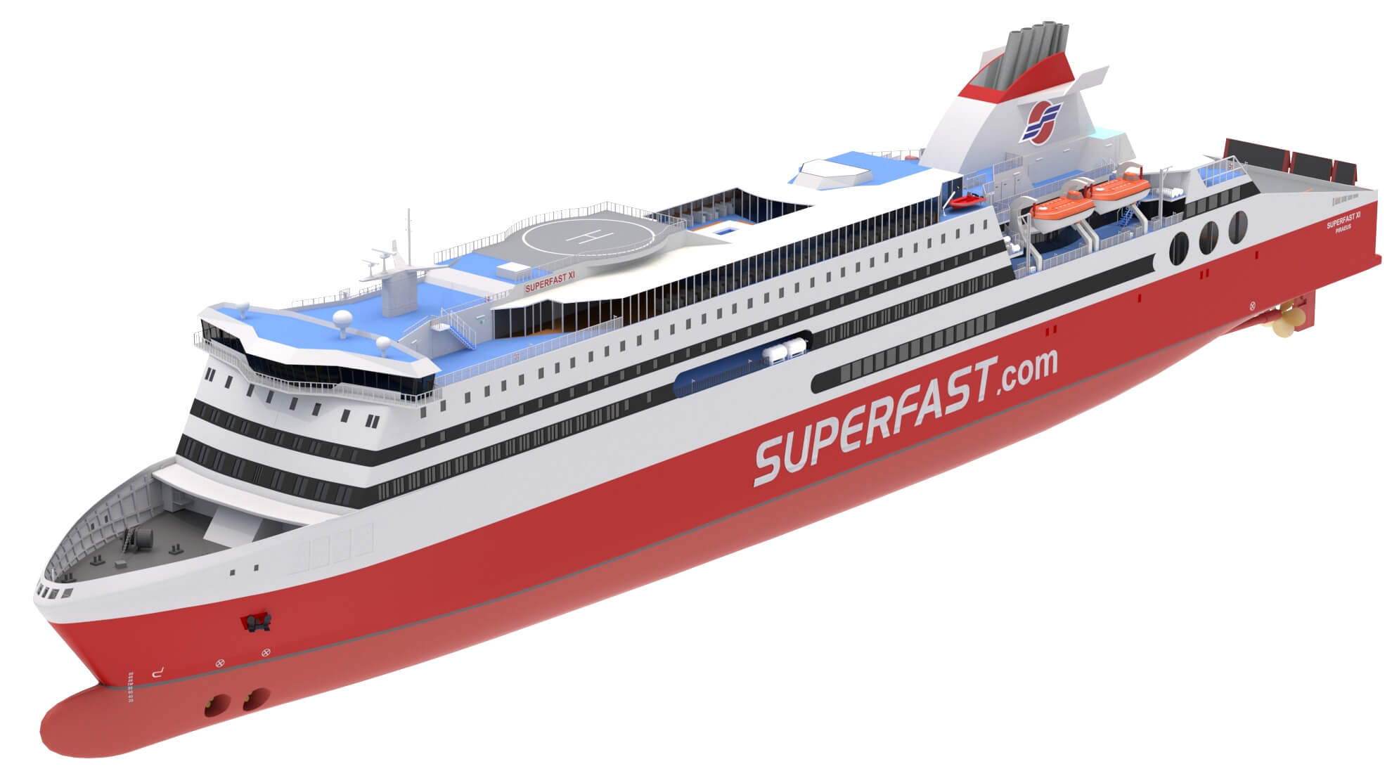Ship Superfast Xi - Superfast Ferries 3D Model by ALPHA3DST