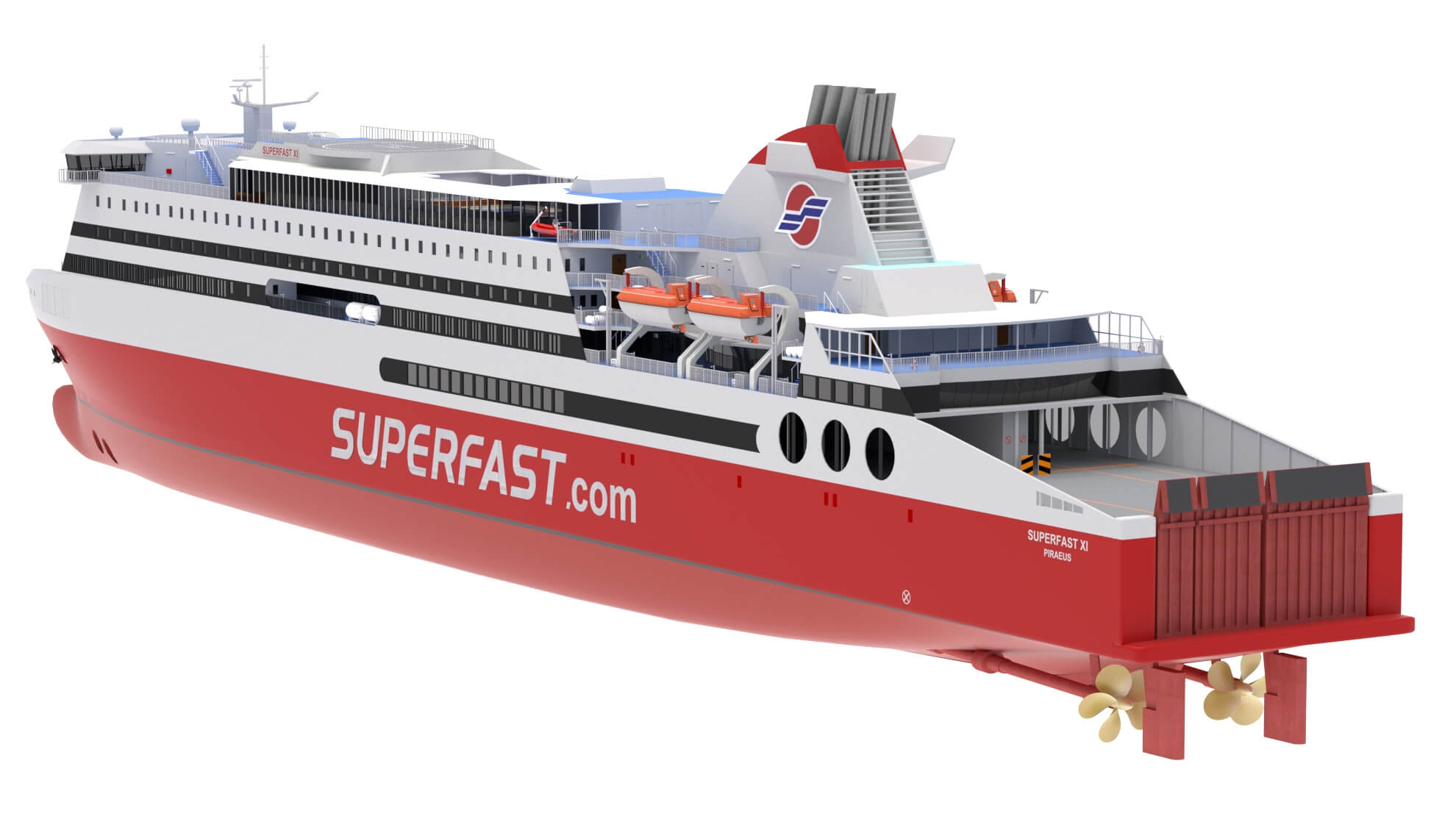 Ship Superfast Xi - Superfast Ferries 3D Model by ALPHA3DST
