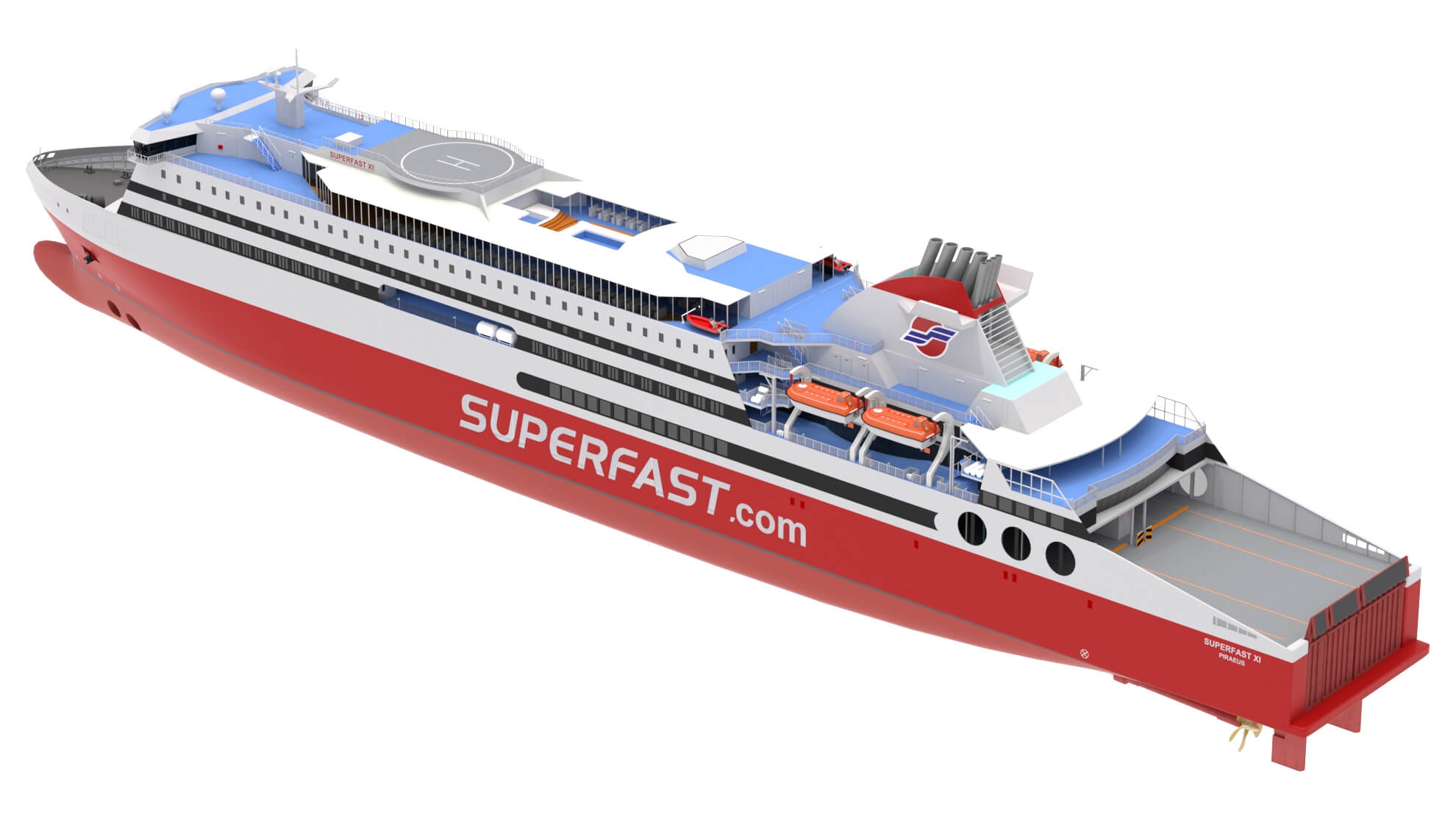 Ship Superfast Xi - Superfast Ferries 3D Model by ALPHA3DST