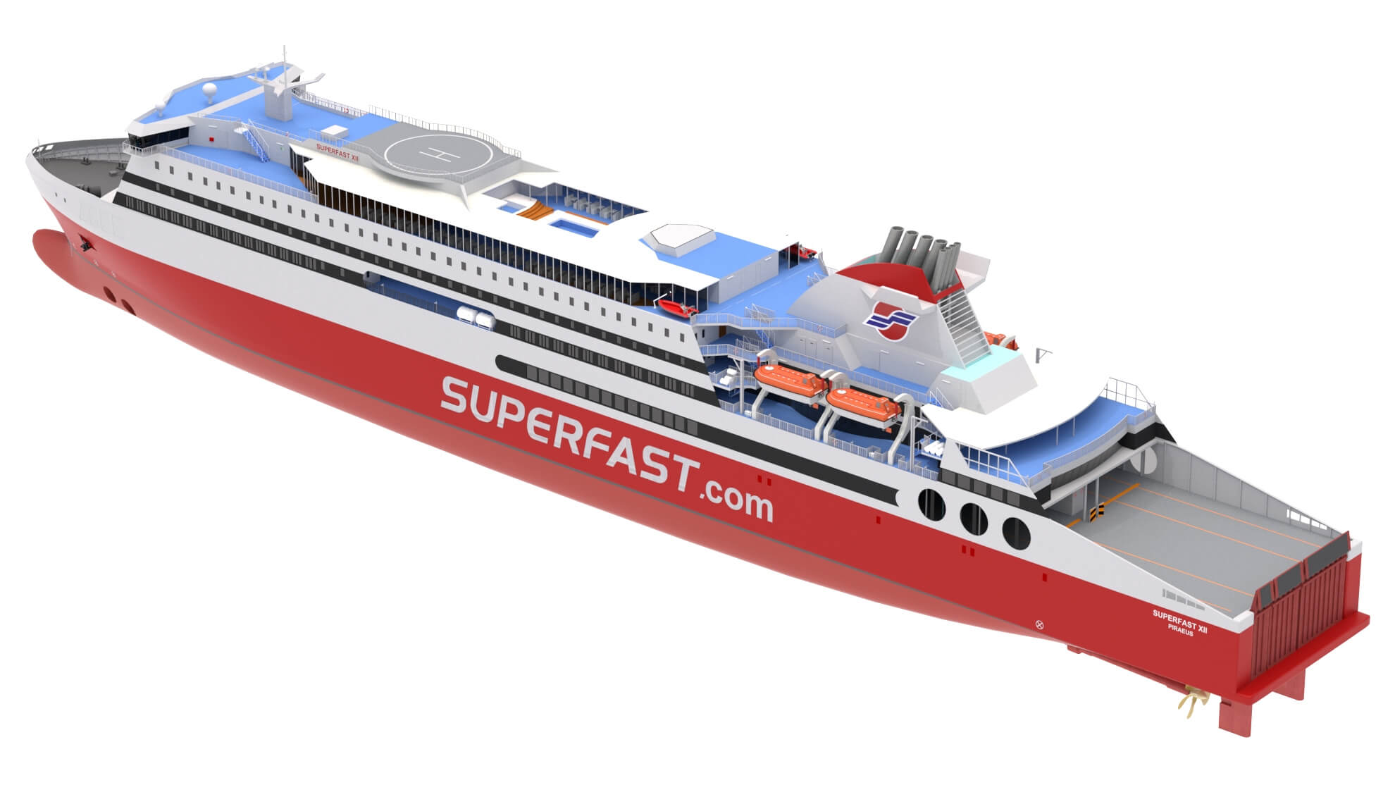 Ship Superfast XII - Superfast Ferries 3D Model by ALPHA3DST
