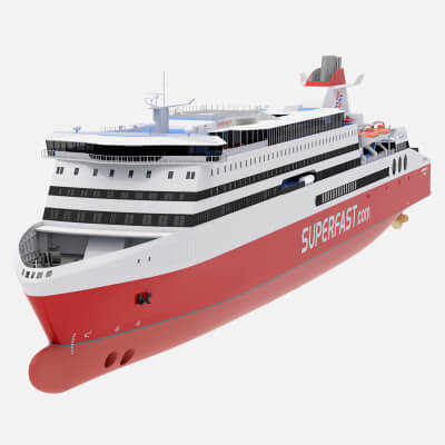 Ship Superfast XII - Superfast Ferries 3D Model by ALPHA3DST