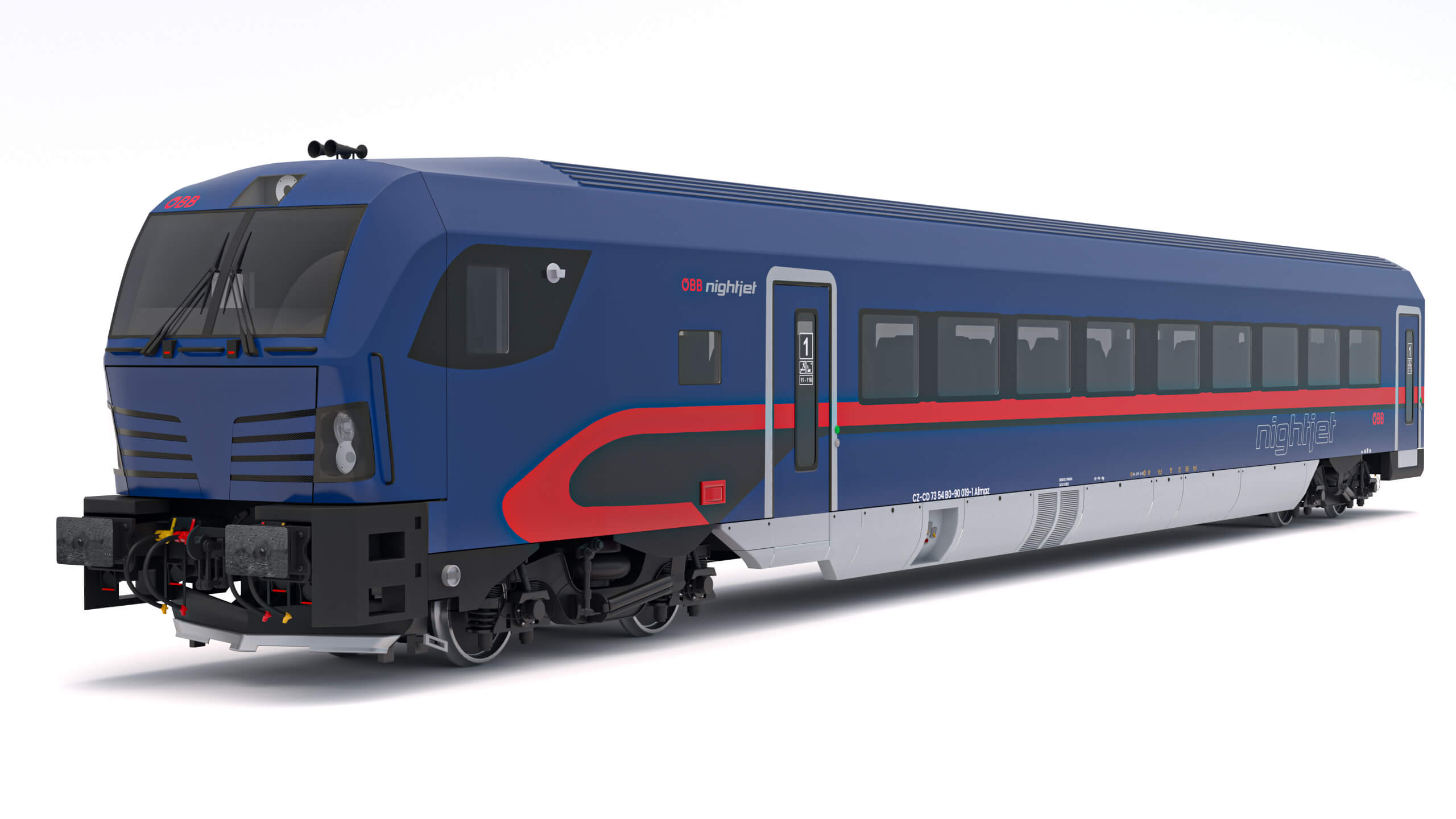 Siemens Vectrain Locomotive Obb Ightjet - 3D Model by ALPHA3DST