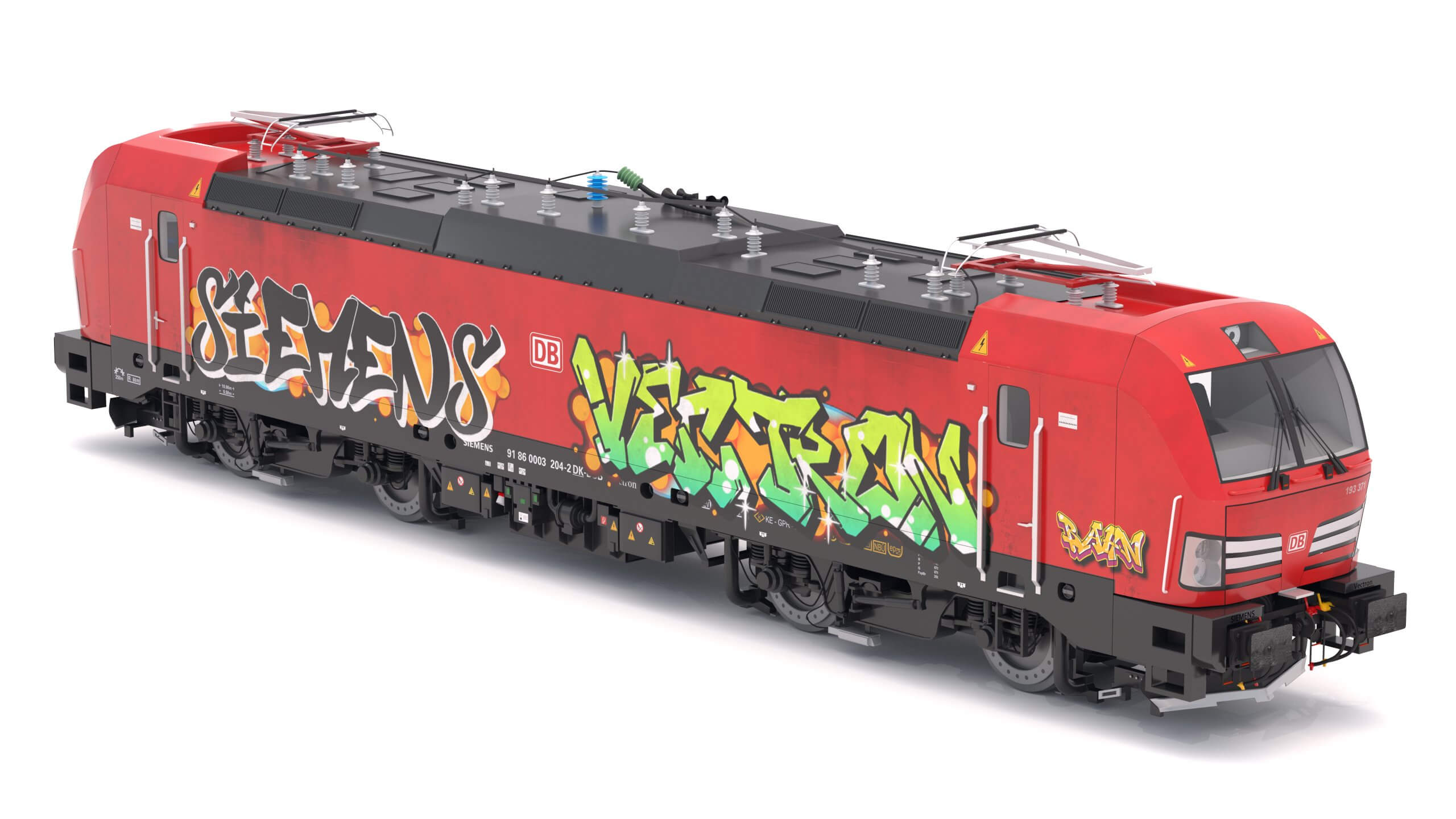 Siemens Vectron DB With Graffiti - 3D Model by ALPHA3DST