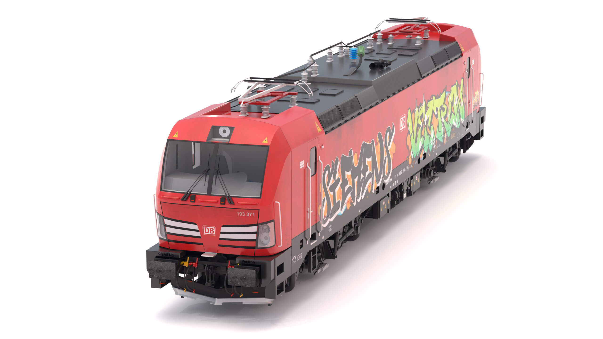 Siemens Vectron DB With Graffiti - 3D Model by ALPHA3DST