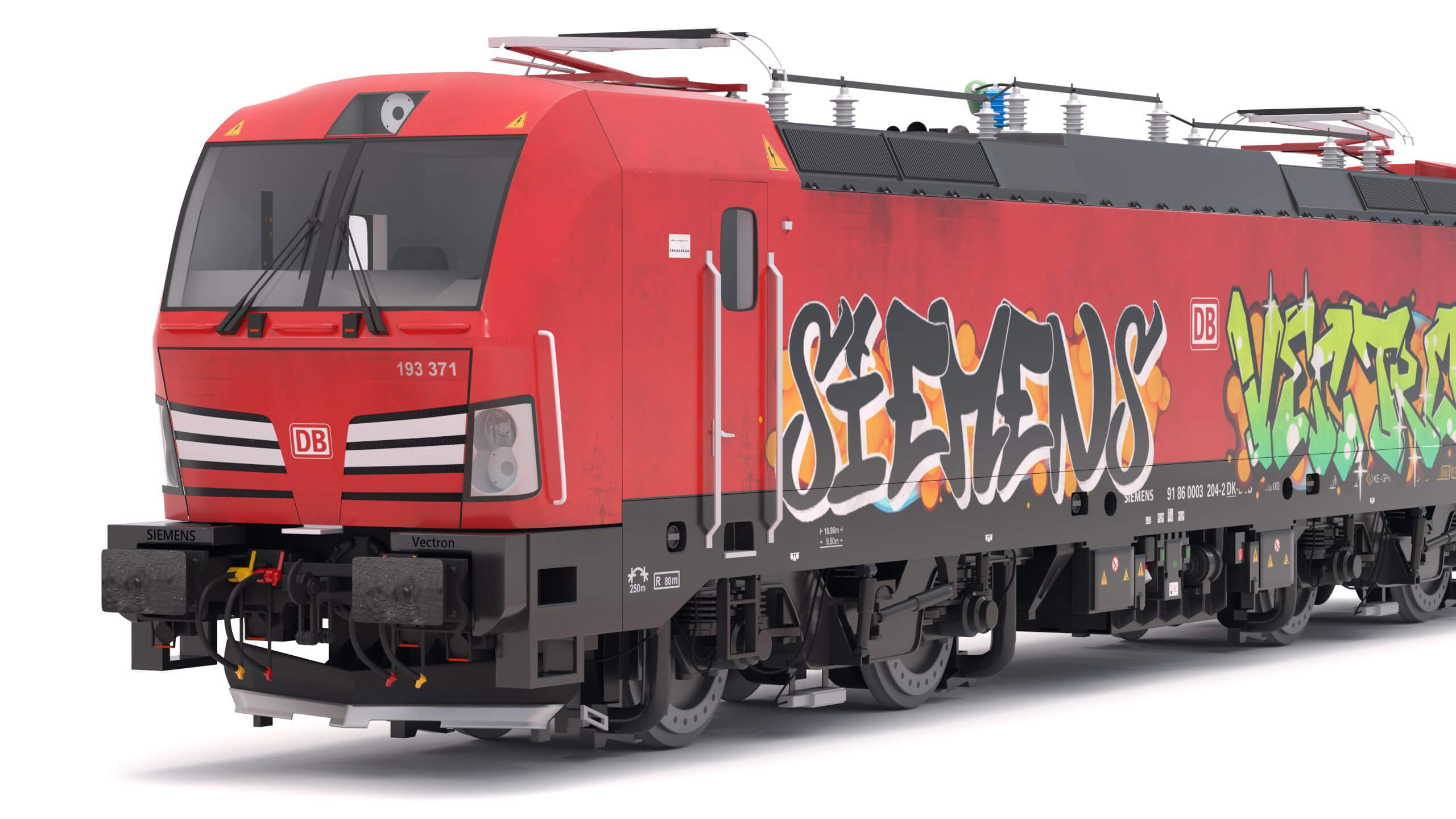 Siemens Vectron DB With Graffiti - 3D Model by ALPHA3DST