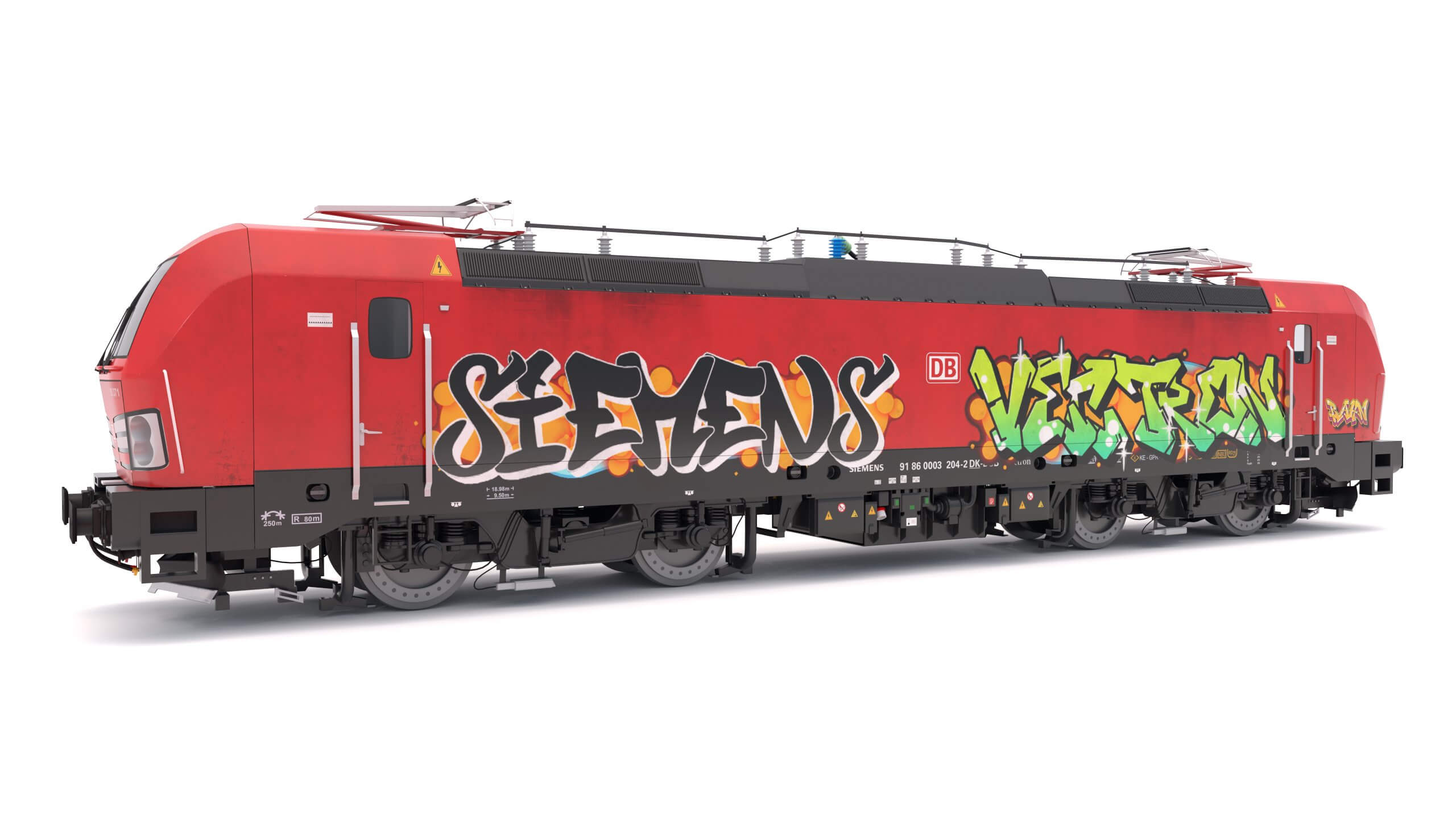 Siemens Vectron DB With Graffiti - 3D Model by ALPHA3DST