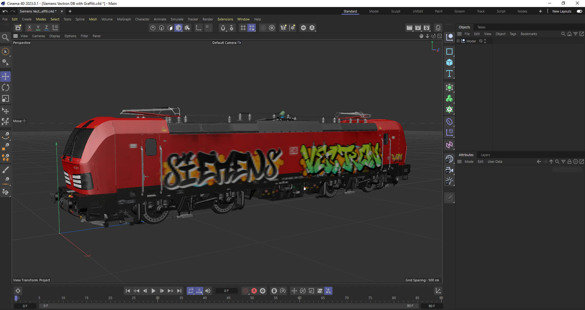 Siemens Vectron DB With Graffiti - 3D Model by ALPHA3DST