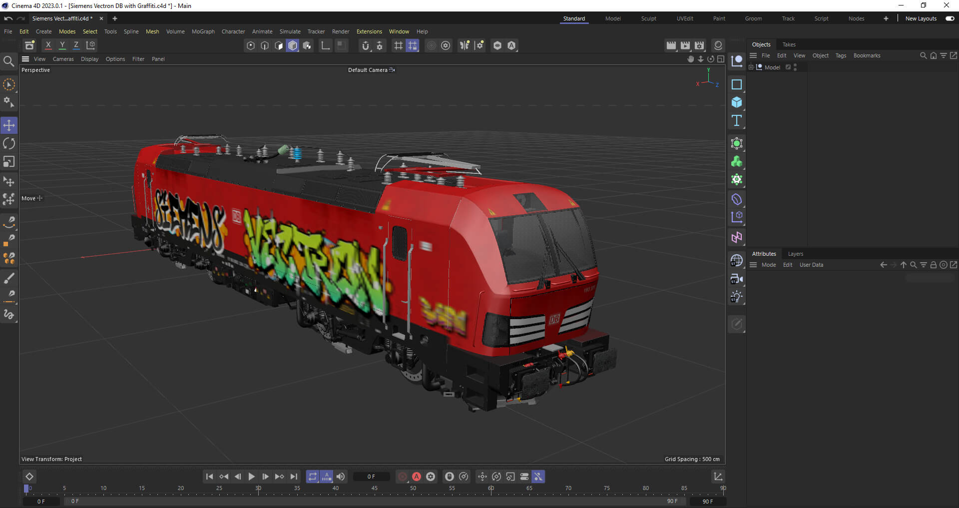 Siemens Vectron DB With Graffiti - 3D Model by ALPHA3DST