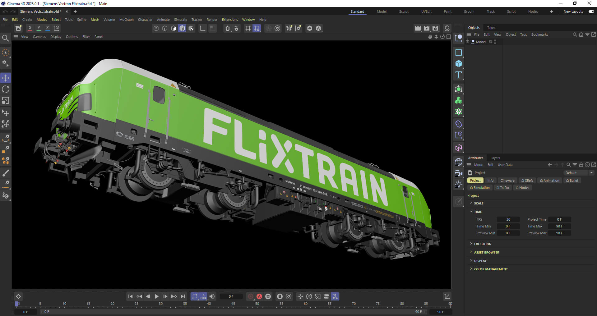 Siemens Vectron Flixtrain - 3D Model by ALPHA3DST
