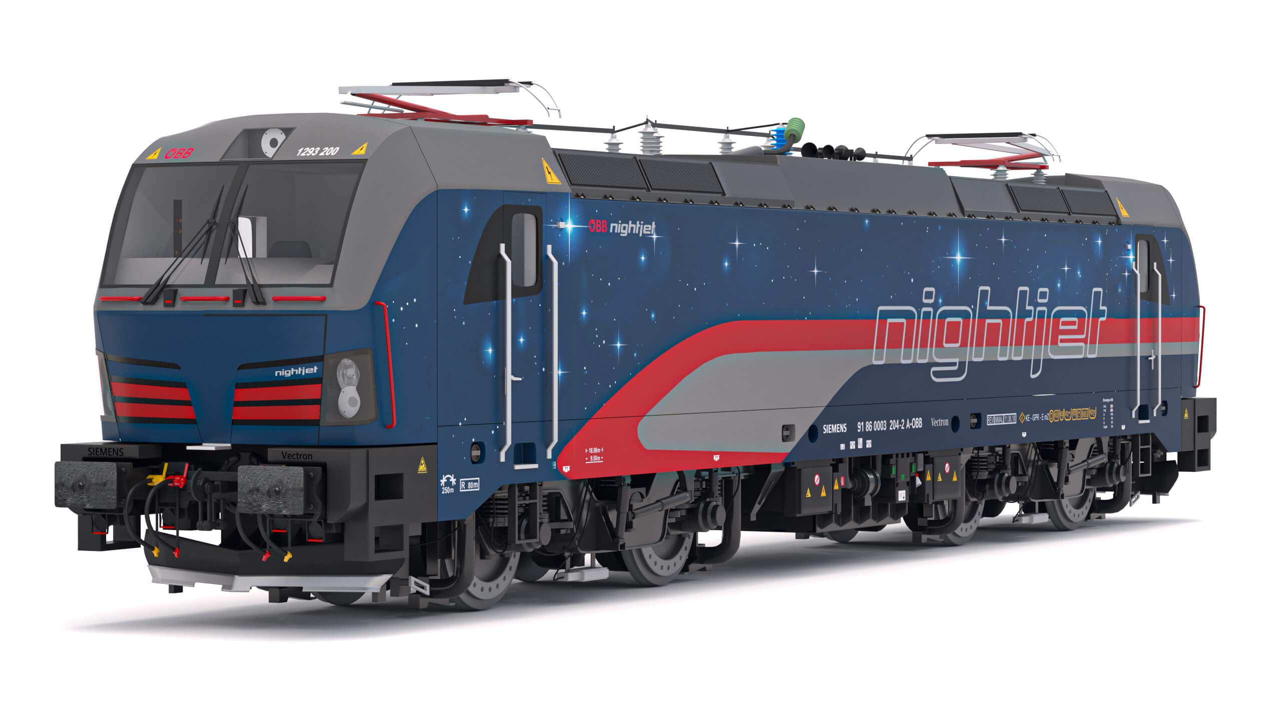 Siemens Vectron Nightjet - 3D Model by ALPHA3DST