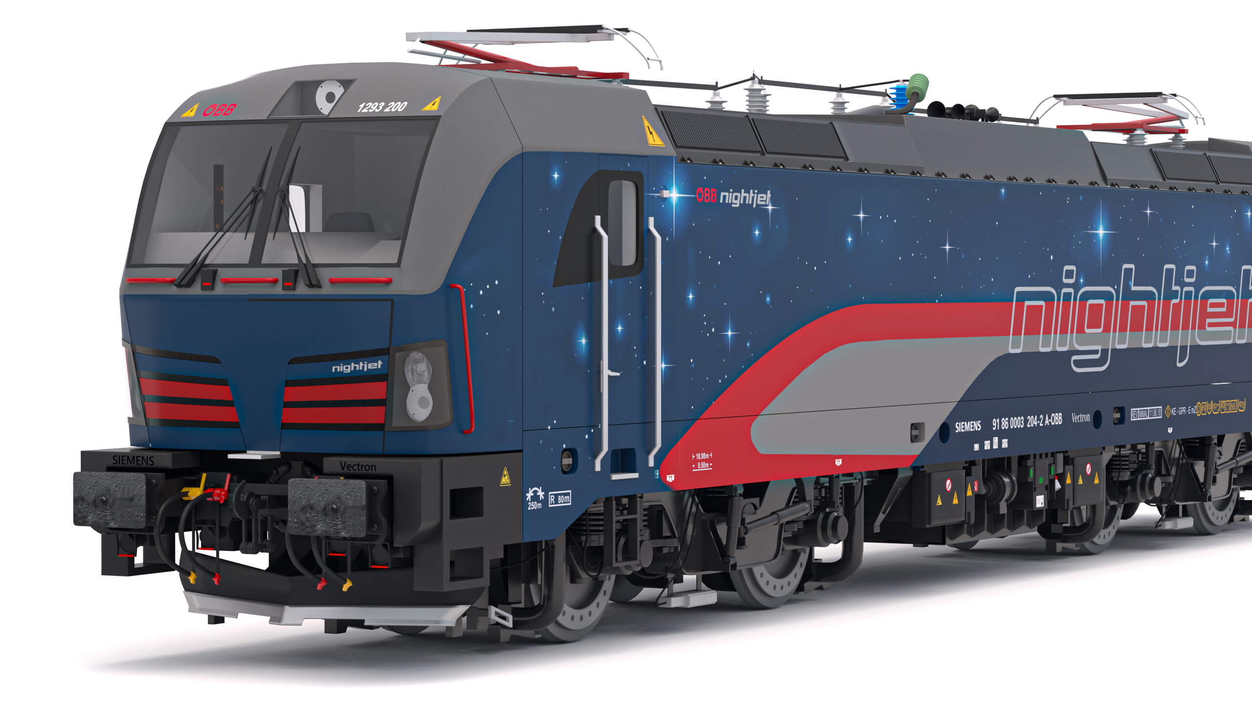 Siemens Vectron Nightjet - 3D Model by ALPHA3DST