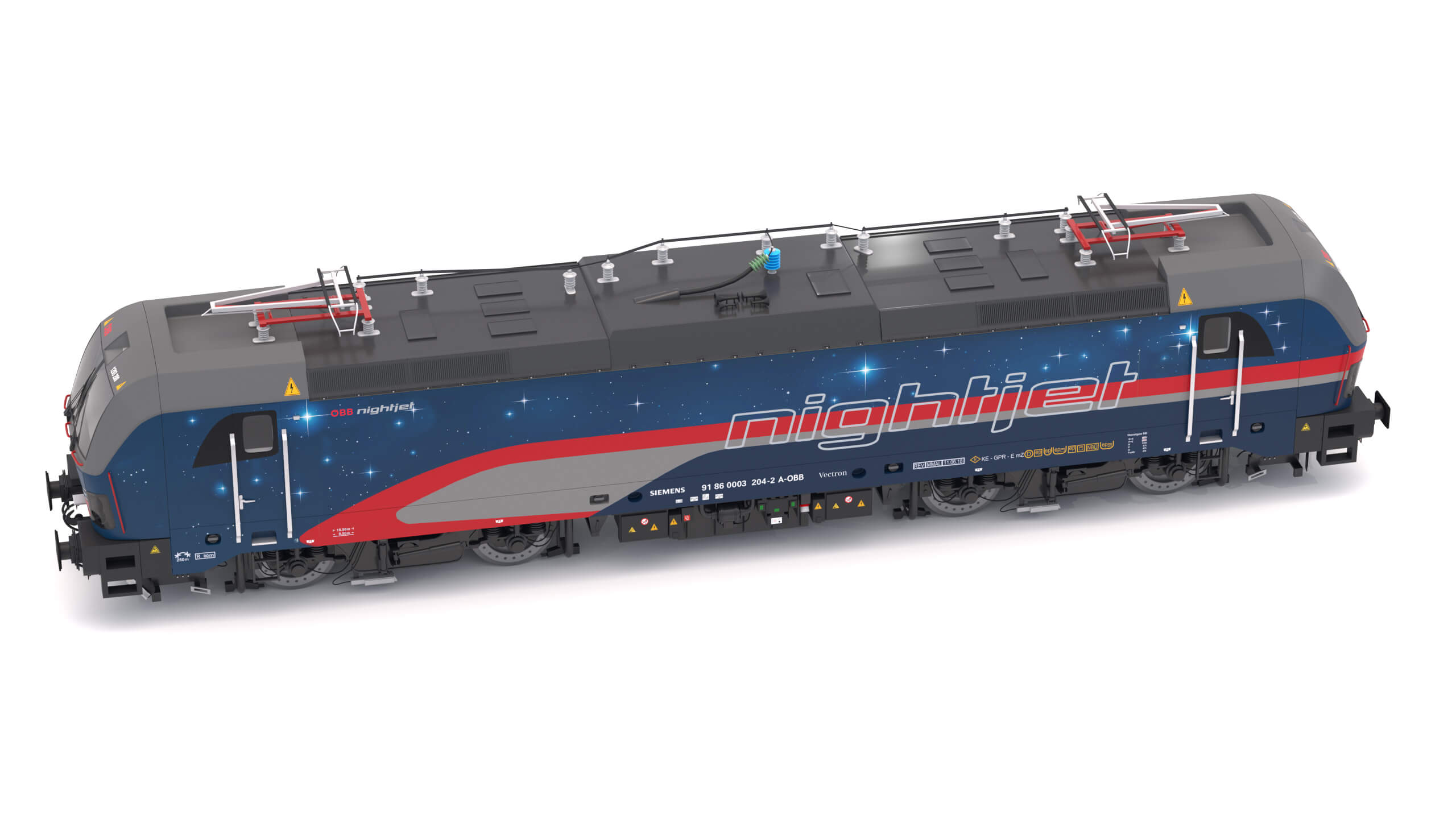 Siemens Vectron Nightjet - 3D Model by ALPHA3DST
