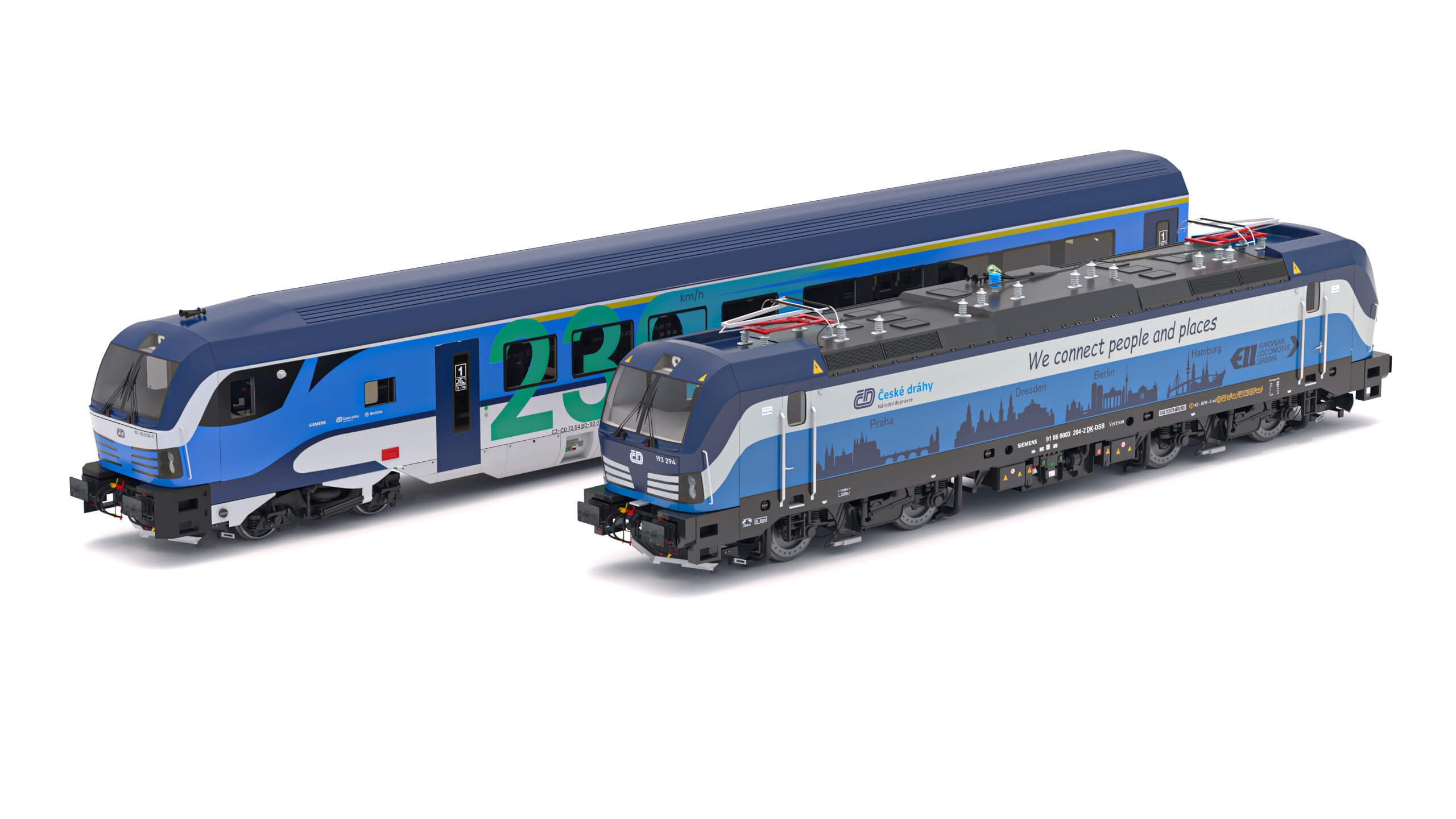 Siemens Vectron - Vectrain Comfortjet Train Collection 1 3D Model by ...