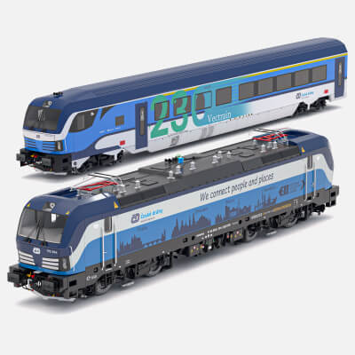 Siemens Vectron - Vectrain Comfortjet Train Collection 1 3D Model by ...