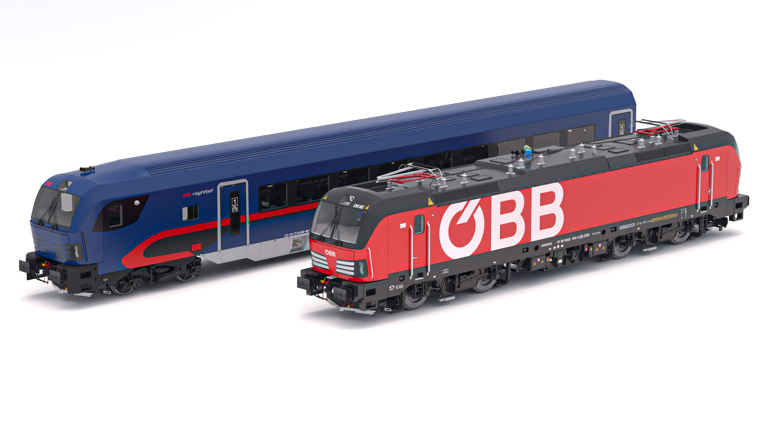 Siemens Vectron - Vectrain Obb Nightjet Train Collection 1 3D Model by ...