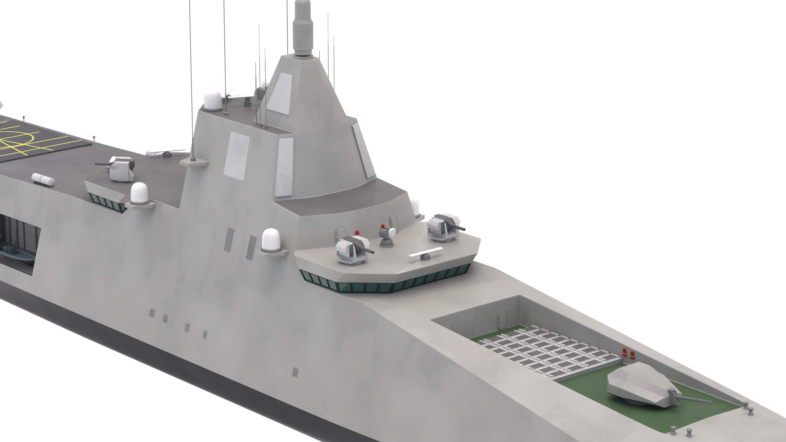 Stealth Navy Frigate V2 - 3D Model by ALPHA3DST