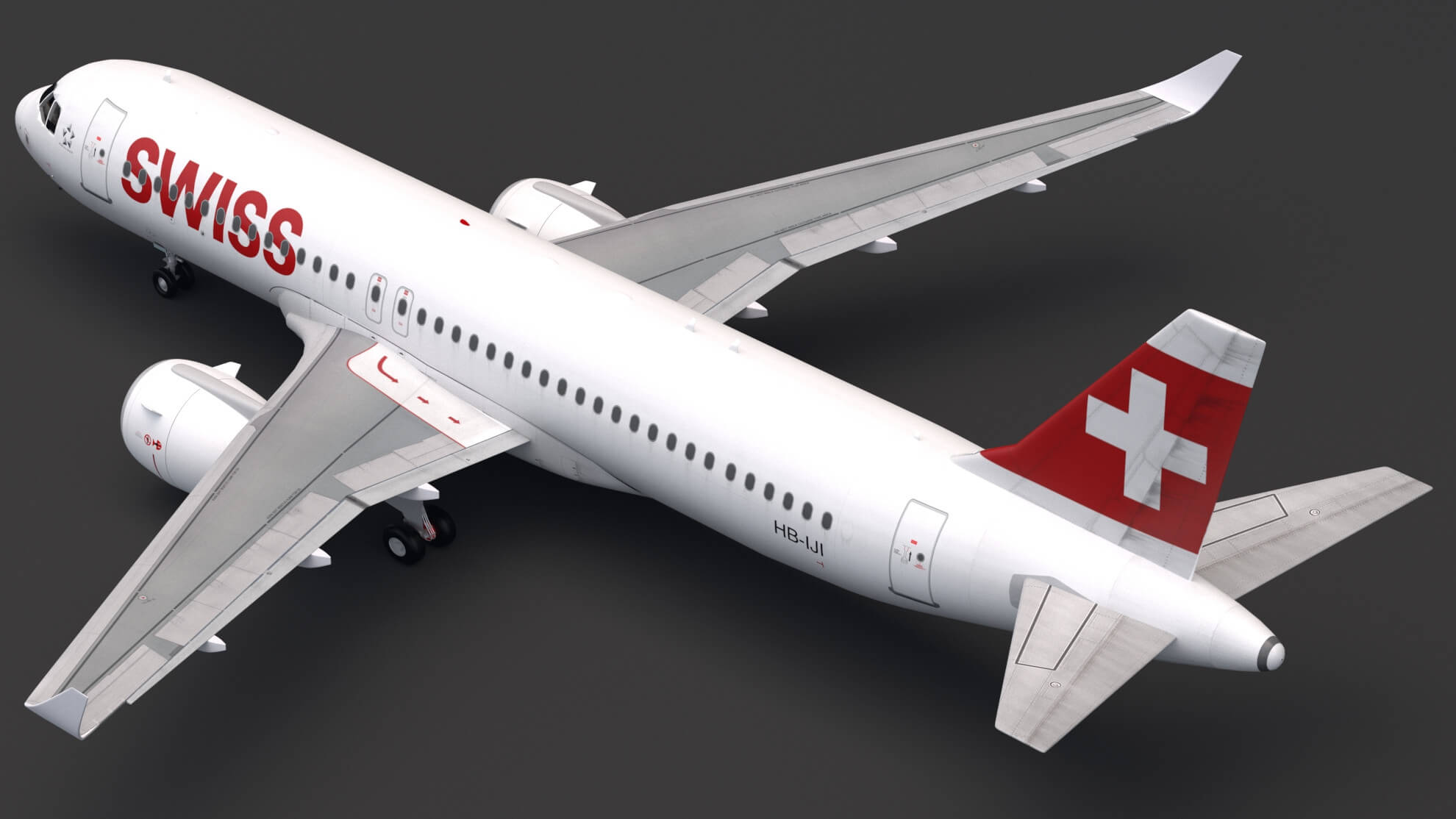 Swiss Airbus A320 - 3D Model by ALPHA3DST