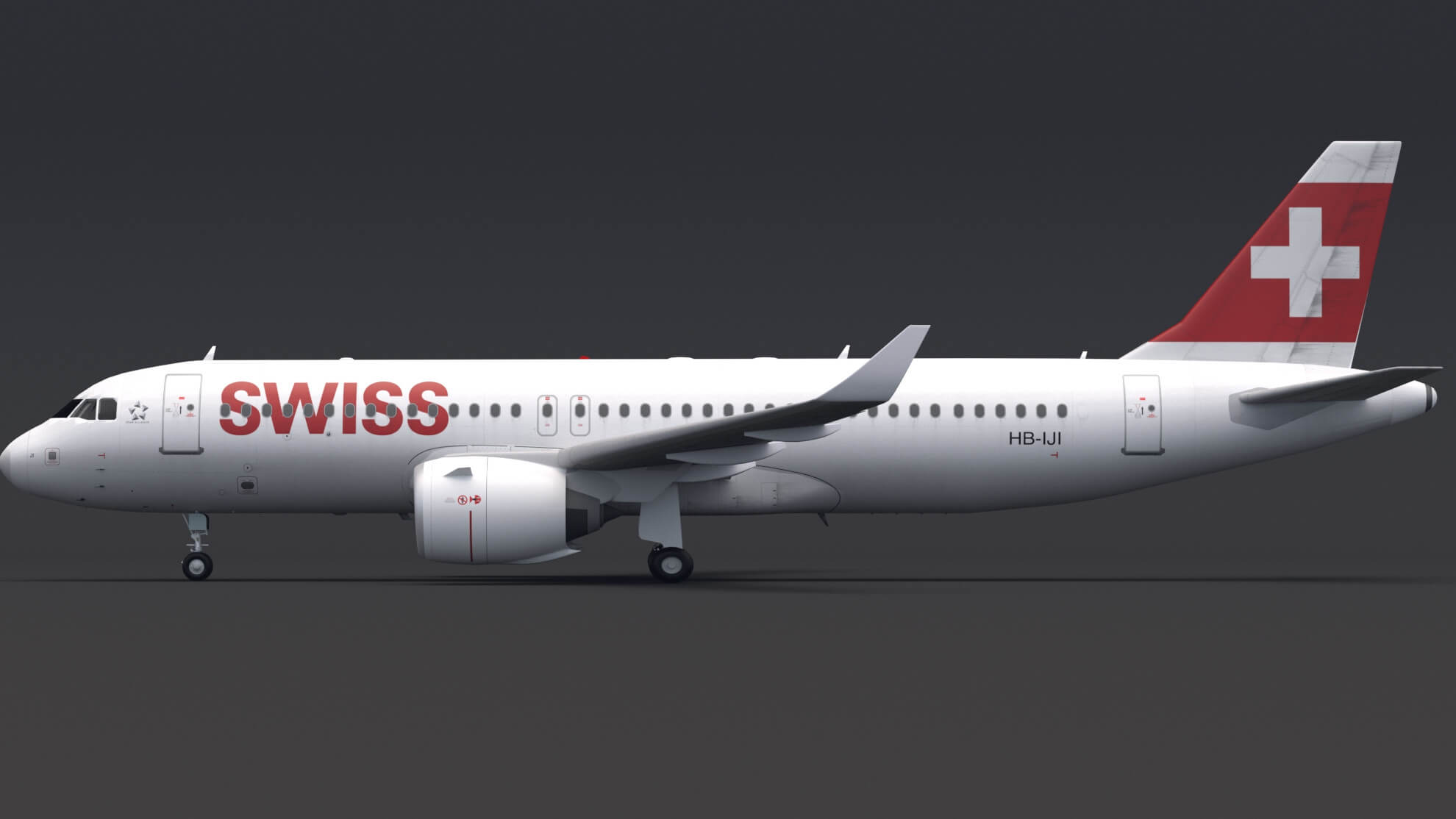 Swiss Airbus A320 - 3D Model by ALPHA3DST