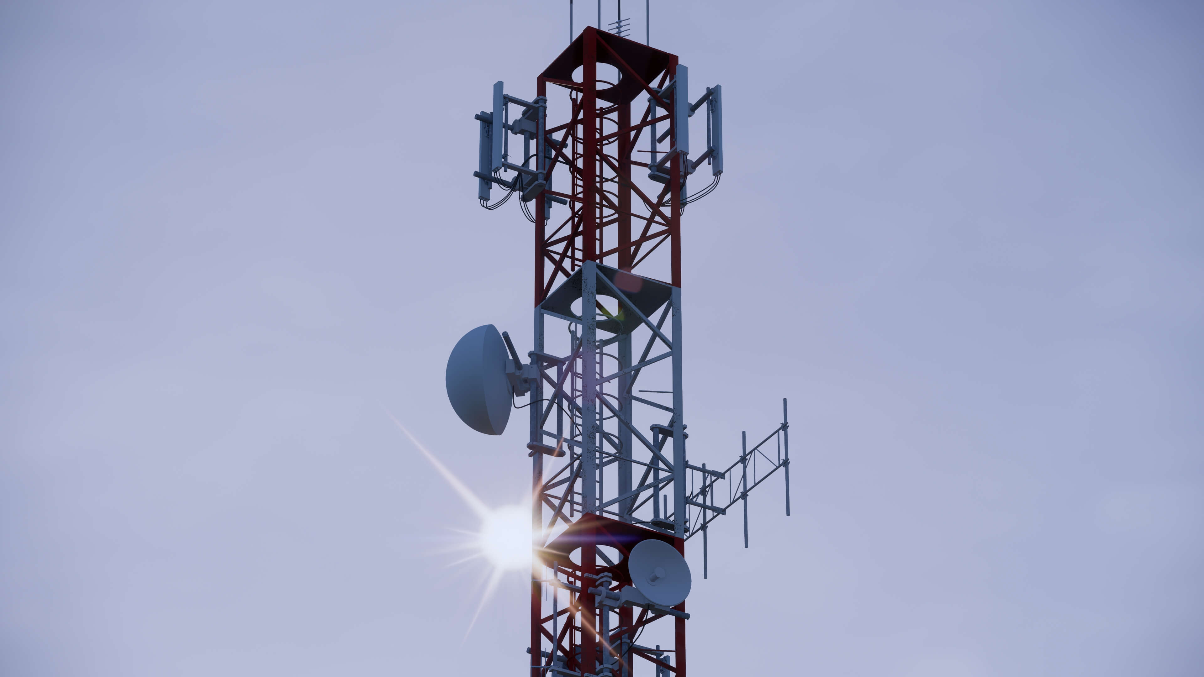Telecommunication Cell Tower - 3D Model by ALPHA3DST