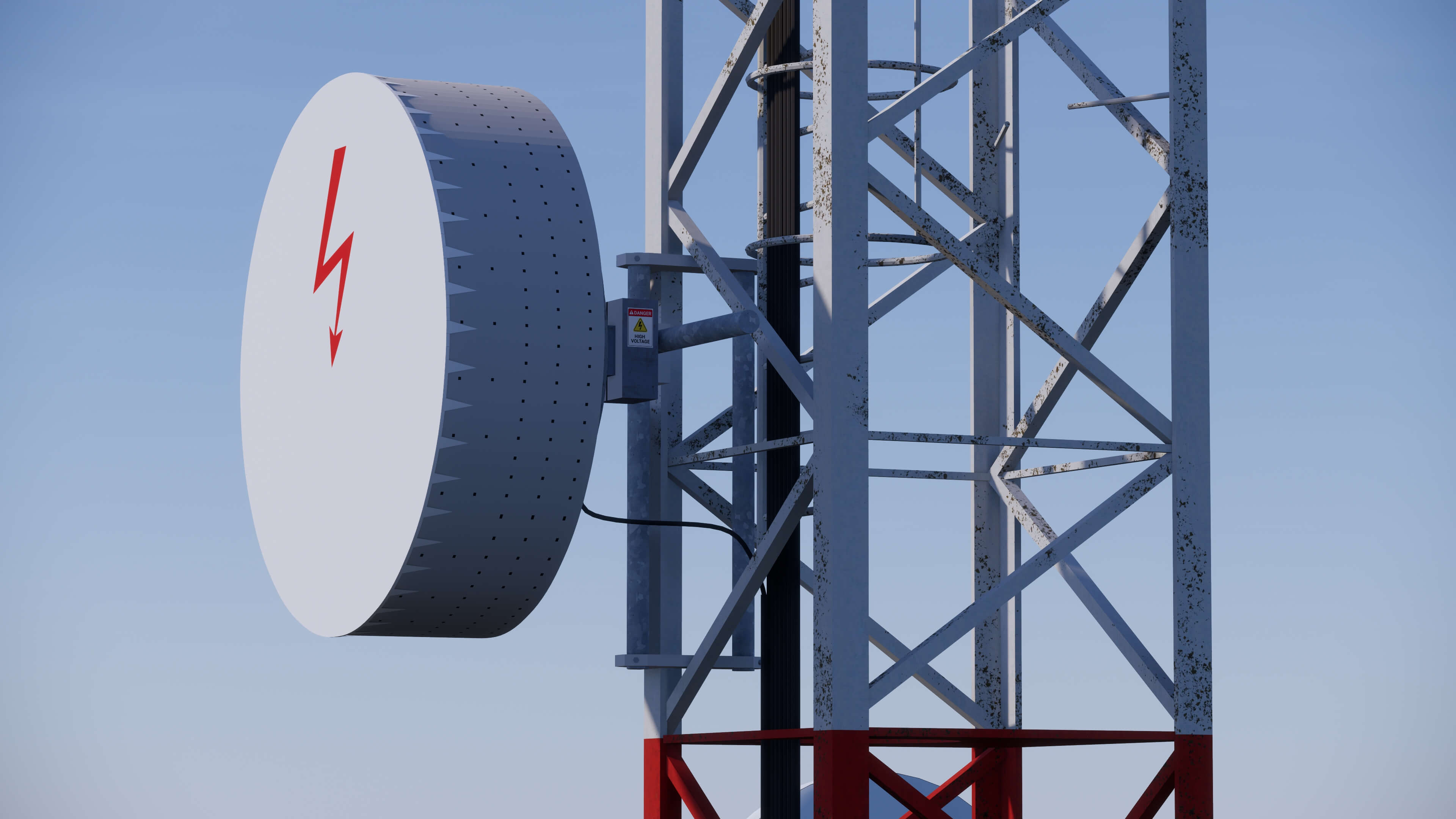 Telecommunication Cell Tower - 3D Model by ALPHA3DST