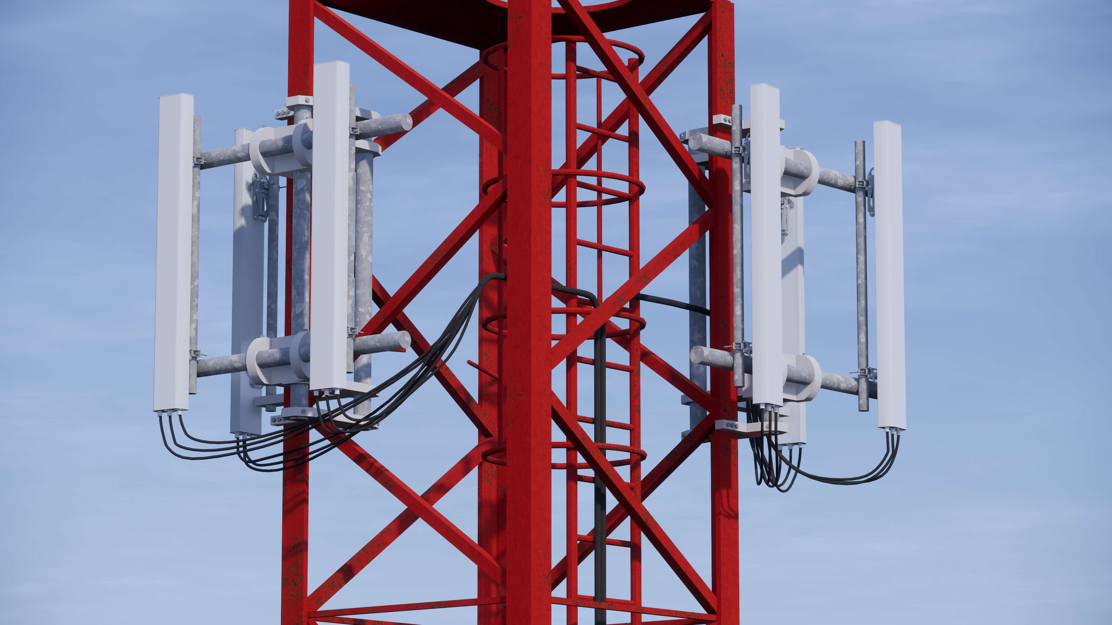 Telecommunication Cell Tower - 3D Model by ALPHA3DST