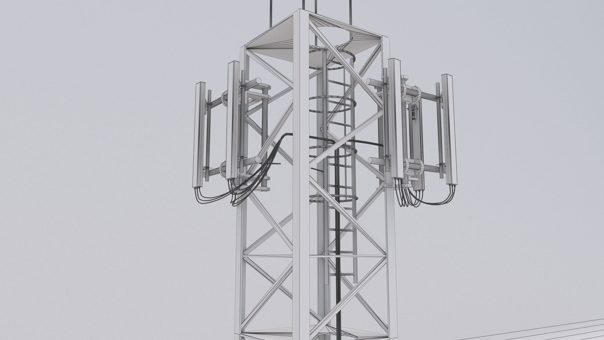 Telecommunication Cell Tower - 3D Model by ALPHA3DST