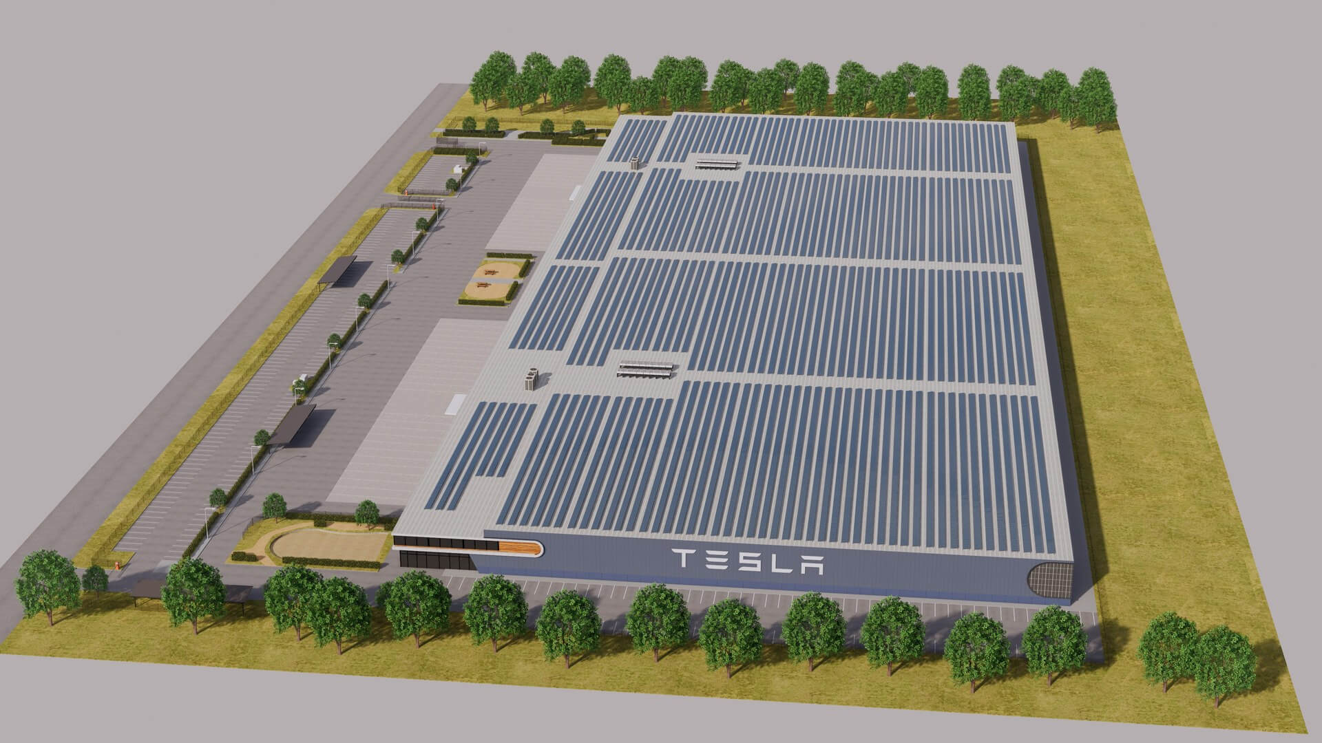 Tesla Giga Factory - 3D Model by ALPHA3DST