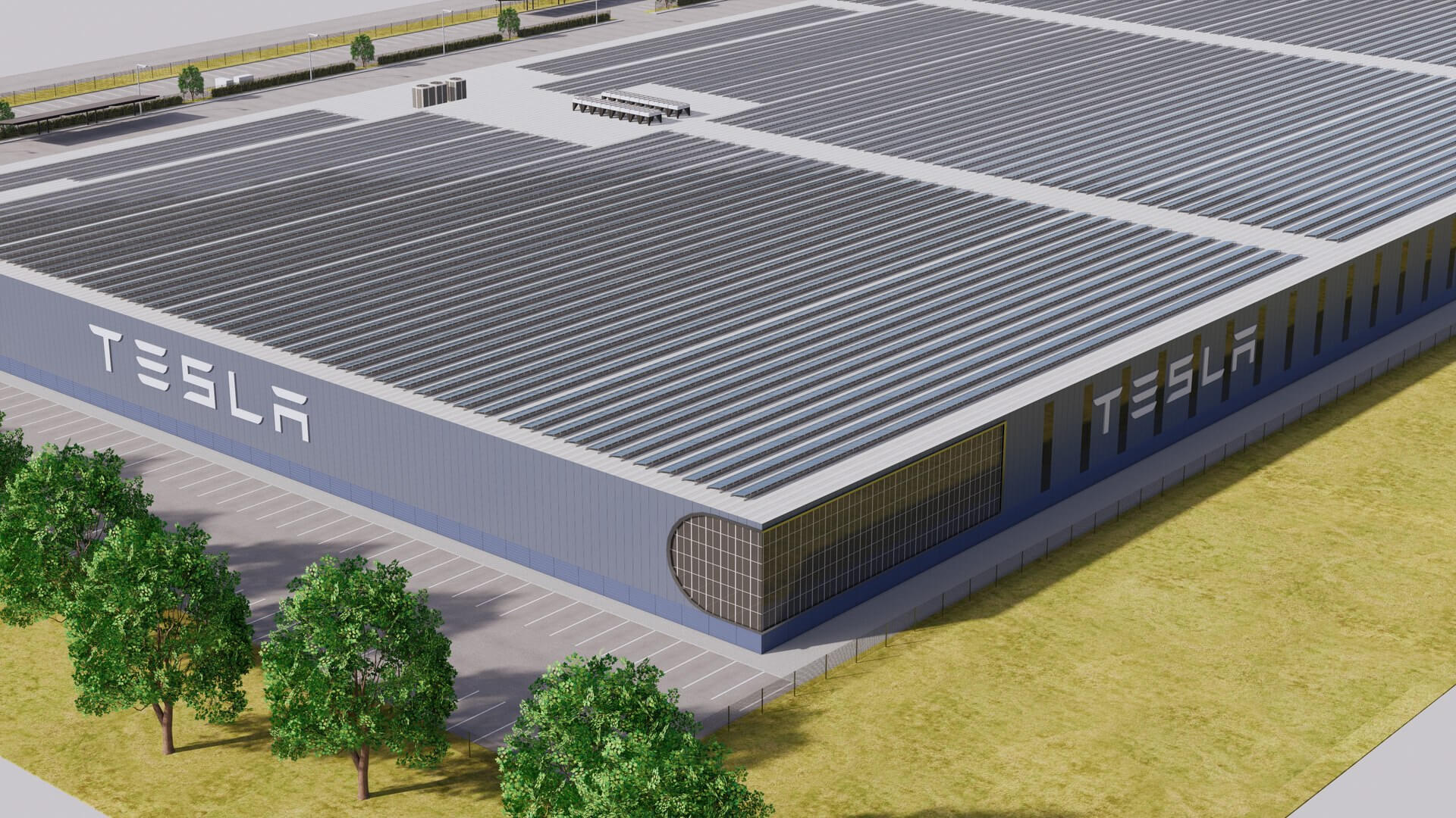 Tesla Giga Factory - 3D Model by ALPHA3DST