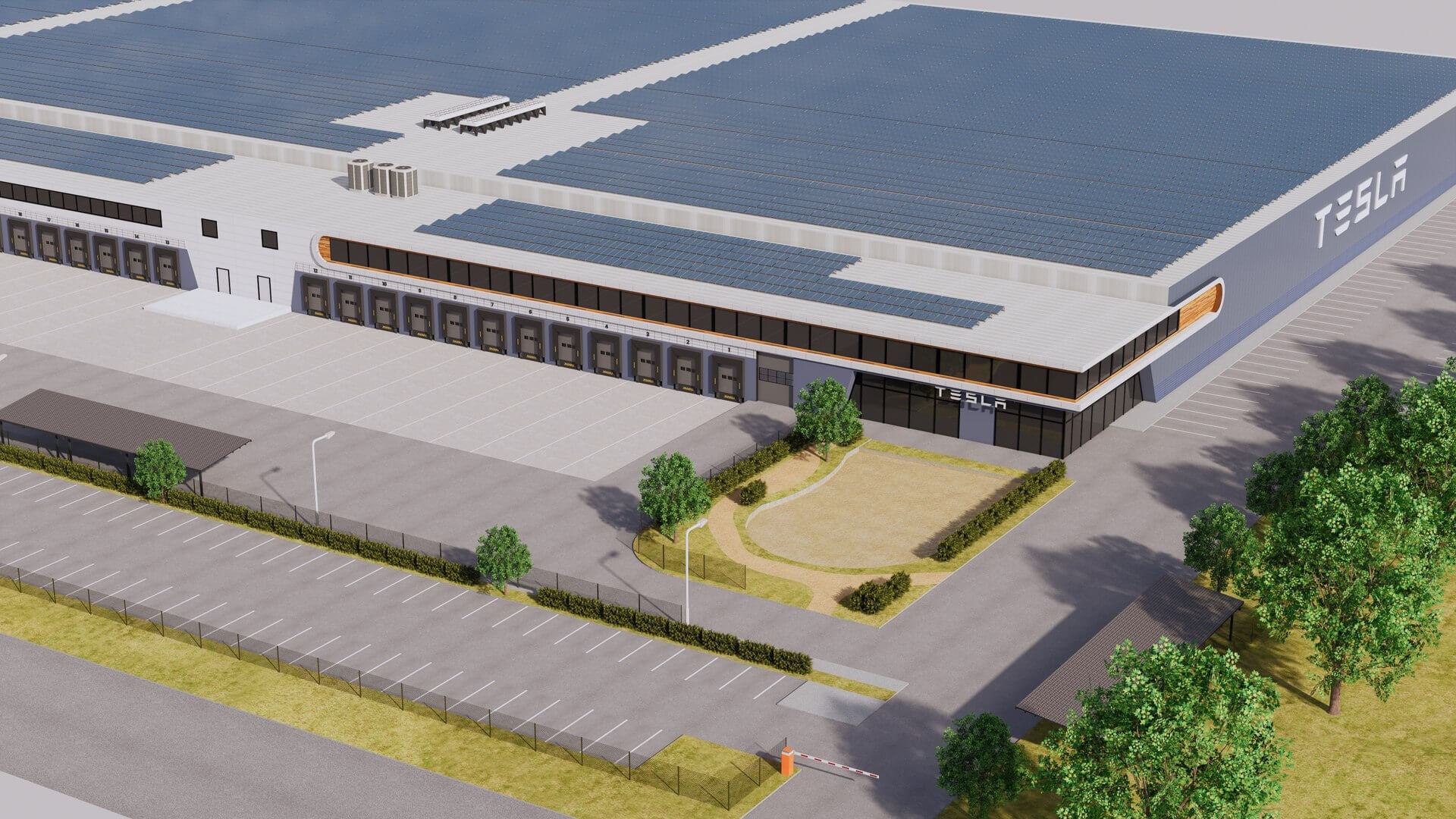 Tesla Giga Factory - 3D Model by ALPHA3DST