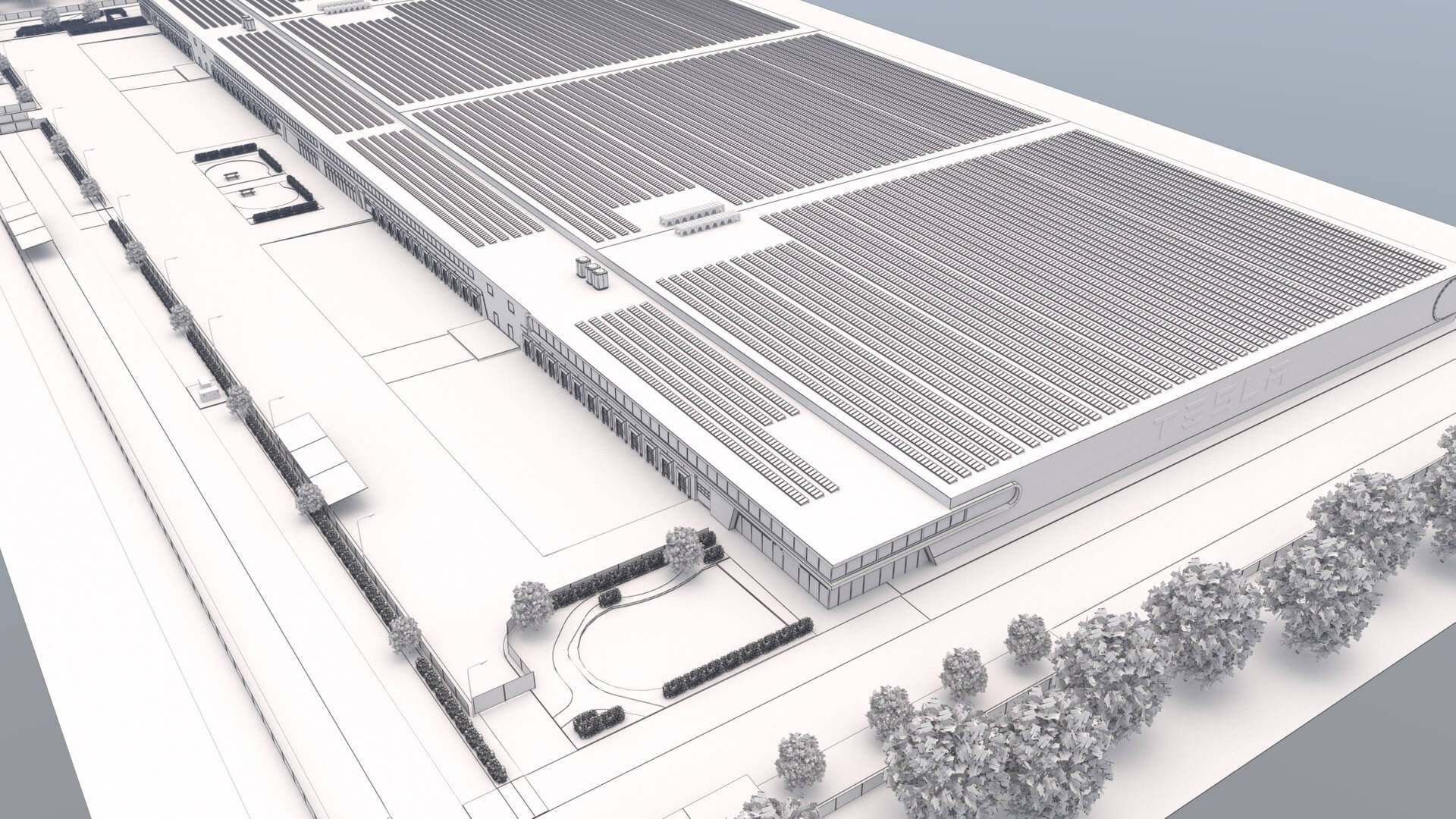 Tesla Giga Factory - 3D Model by ALPHA3DST