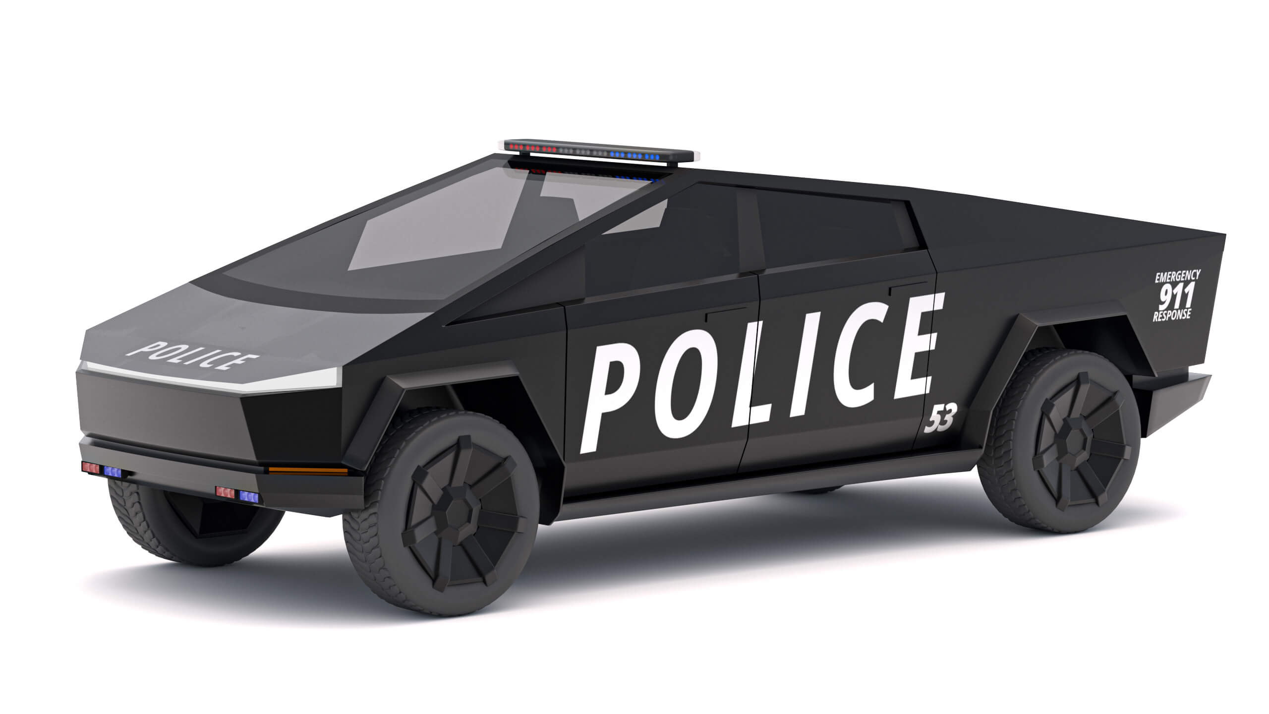 Tesla Police Car Collection - 3D Model by ALPHA3DST