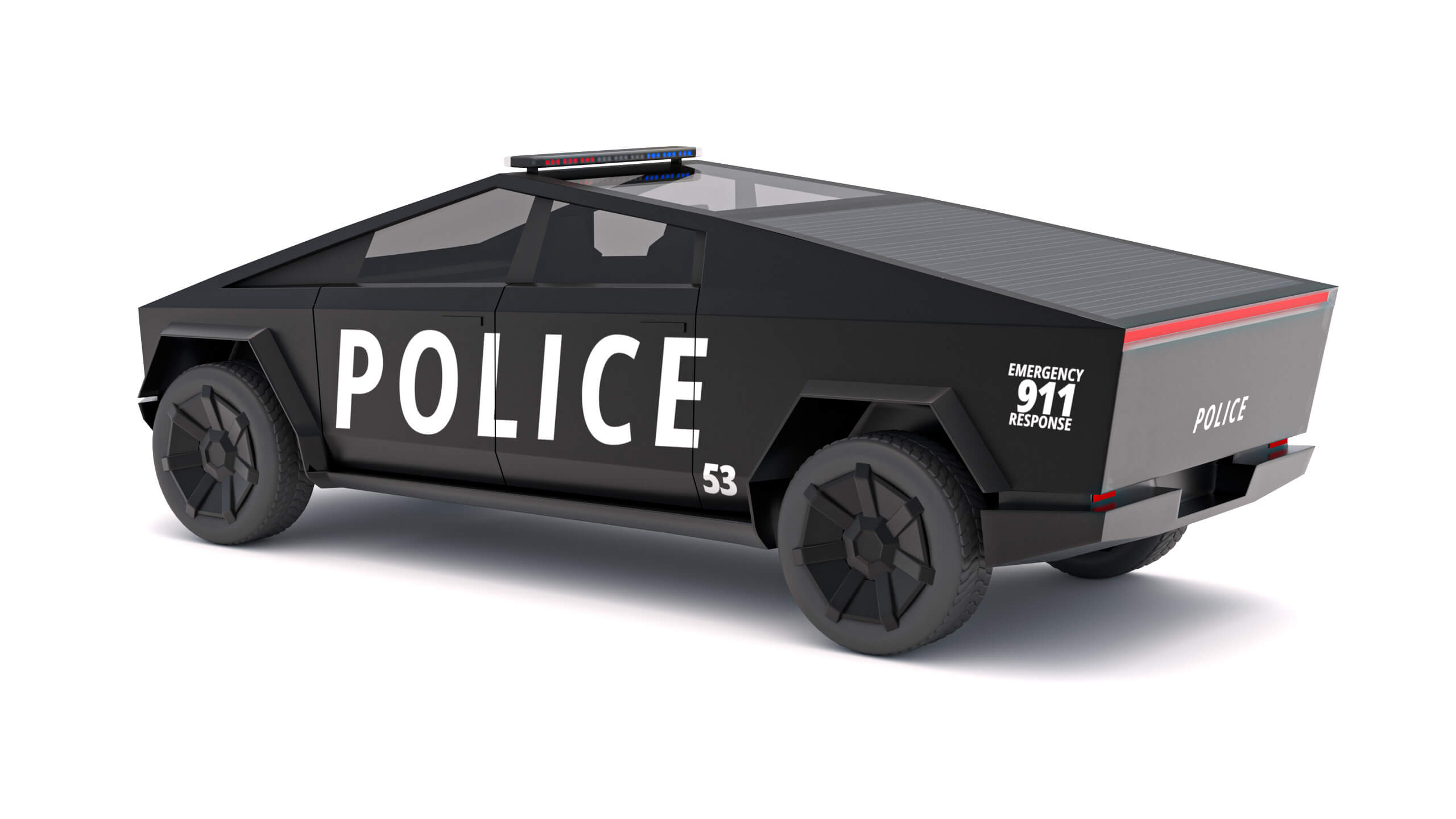 Tesla Police Car Collection - 3D Model by ALPHA3DST