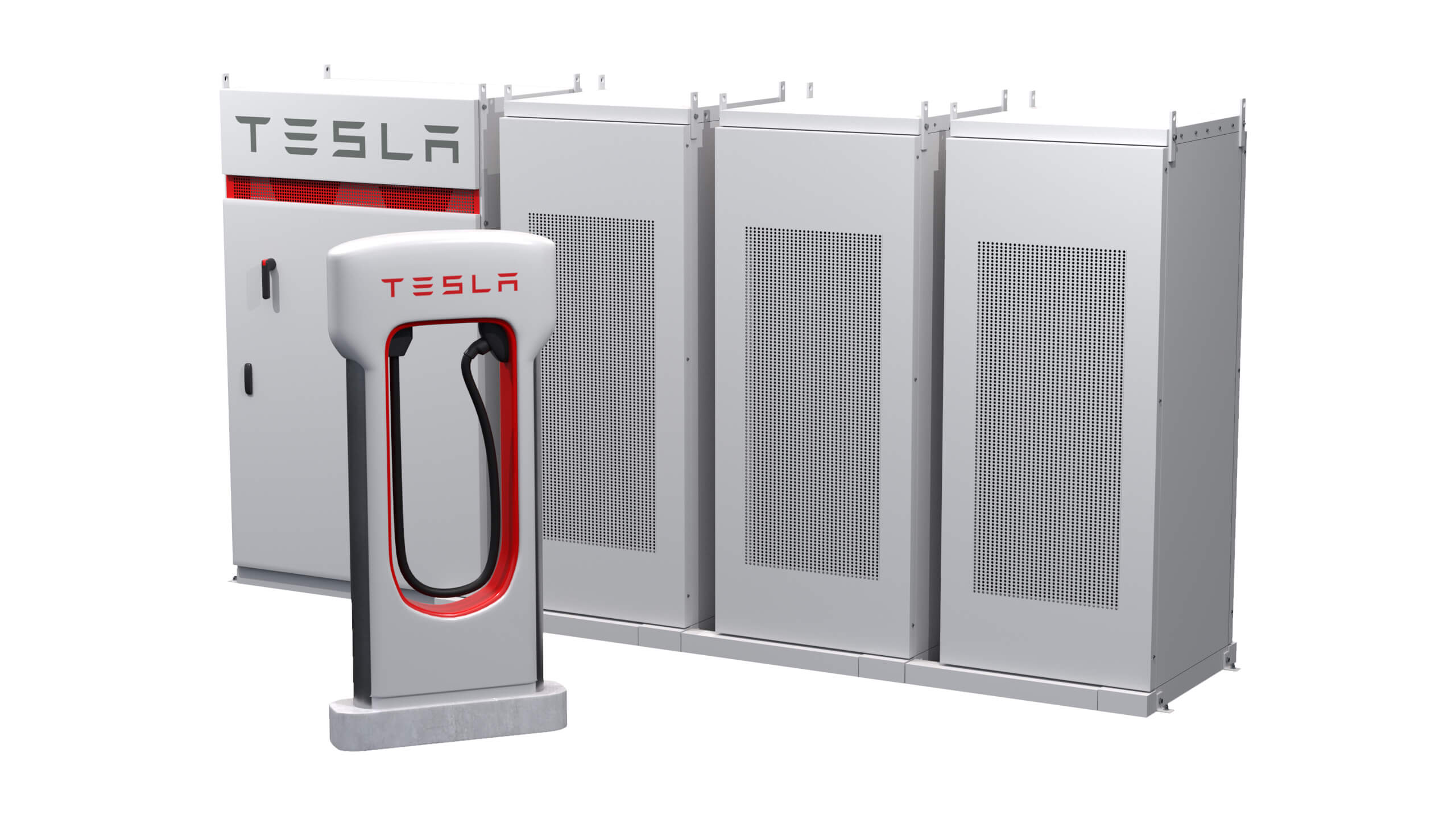Tesla Storage System and Charger - 3D Model by ALPHA3DST