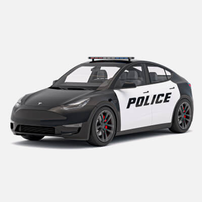 Tesla Y Police - 3D Model by ALPHA3DST