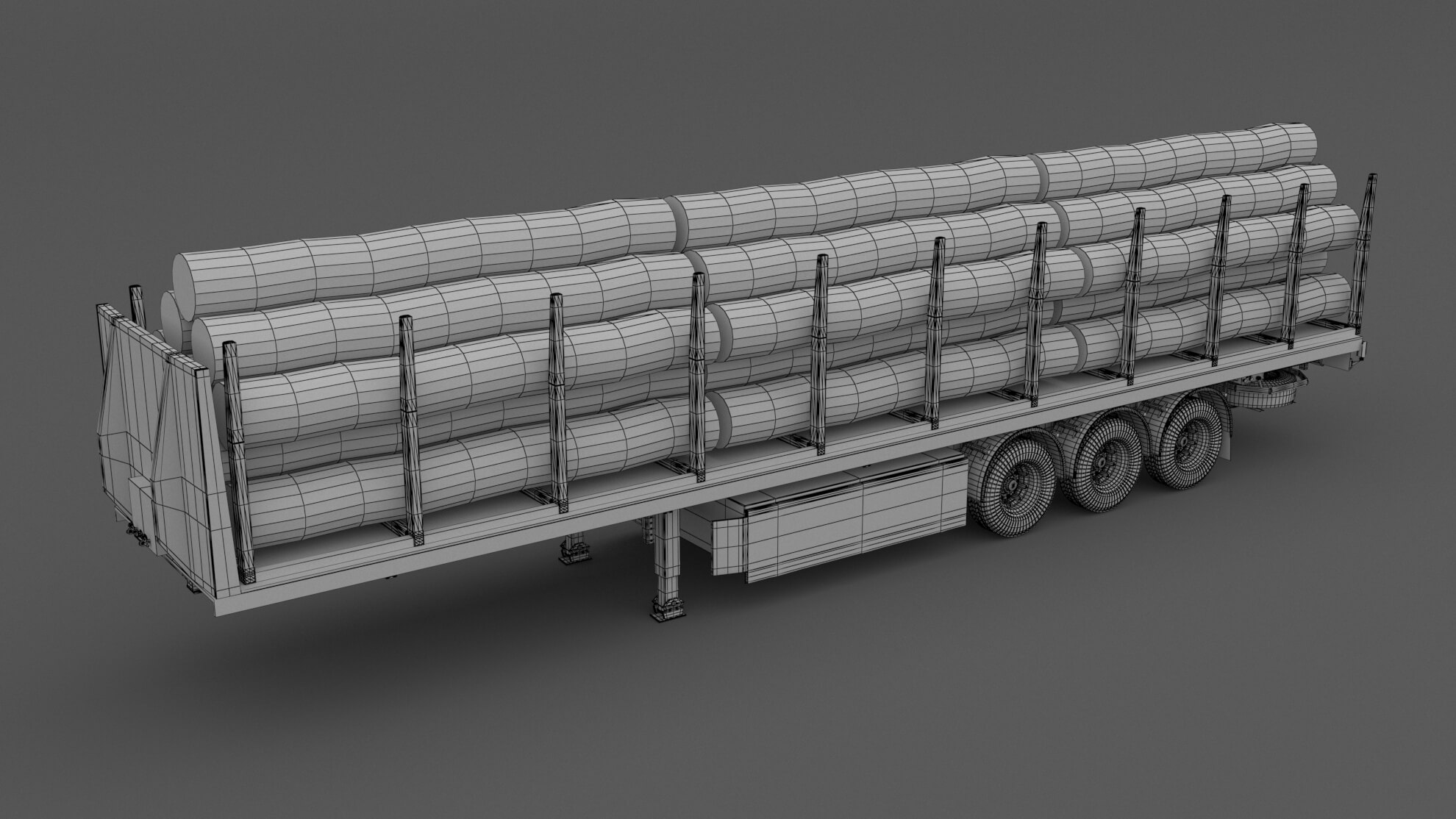 Timber Trailer - 3D Model by ALPHA3DST