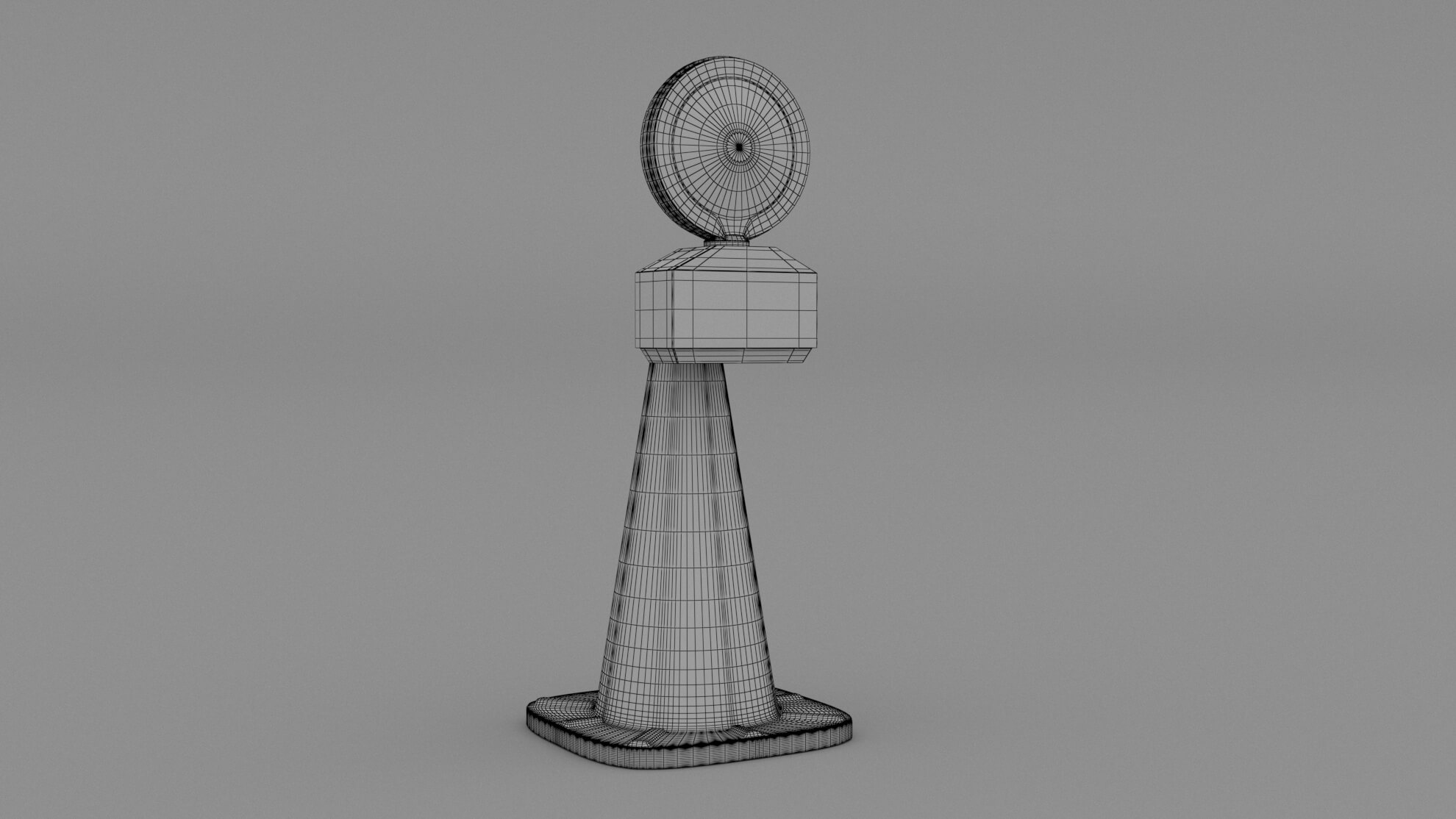 Traffic Cone With Safety Amber Warning Light - 3D Model by ALPHA3DST