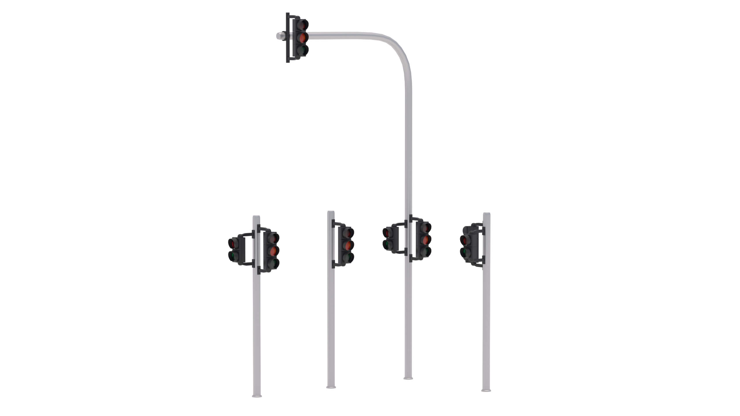 Traffic Light Set Collection - 3D Model by ALPHA3DST