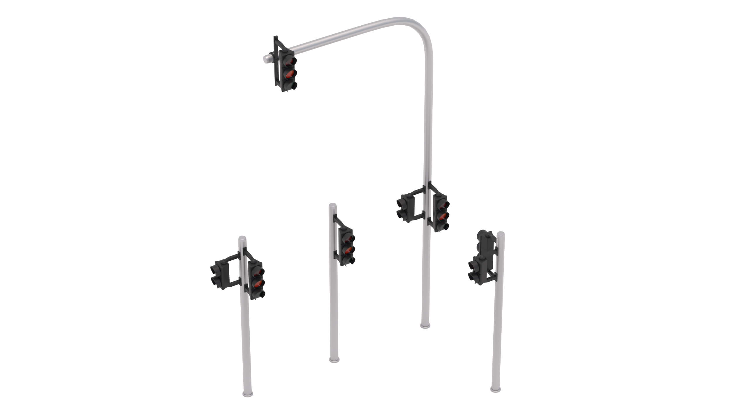 Traffic Light Set Collection - 3D Model by ALPHA3DST