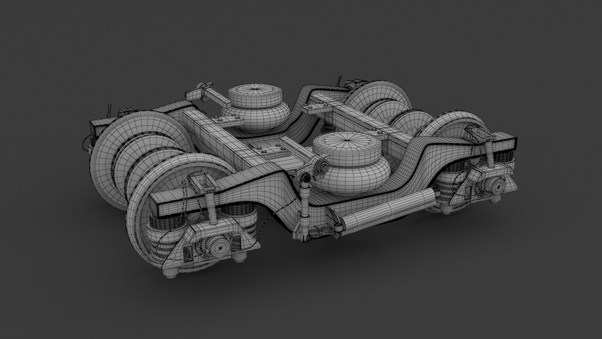 Train Wheel Bogie 2 - 3D Model by ALPHA3DST