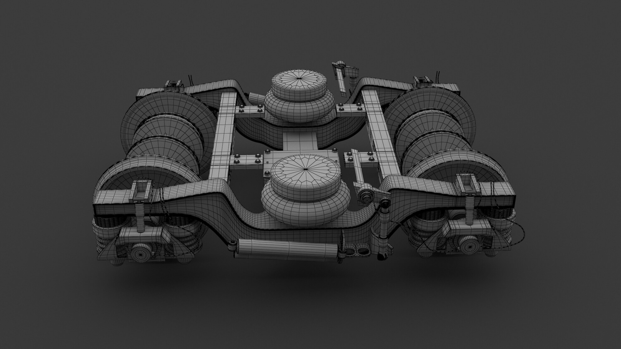 Train Wheel Bogie 2 - 3D Model by ALPHA3DST