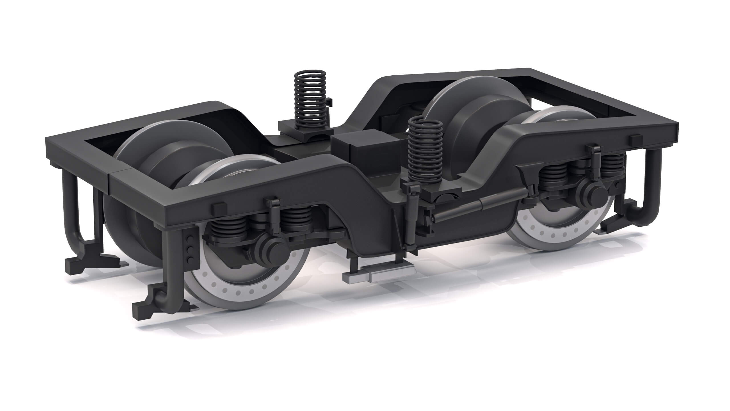 Train Wheel Bogie - 3D Model by ALPHA3DST