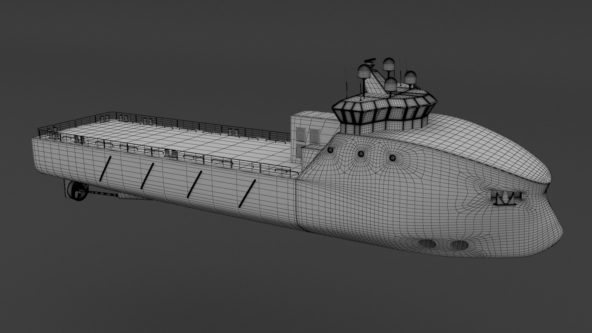 Tug Supply Vessel - 3D Model by ALPHA3DST